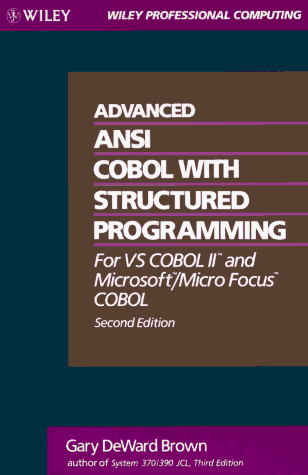 Amazon.com: Advanced ANSI COBOL with Structured Programming: For VS COBOL II and Microsoft Micro ...