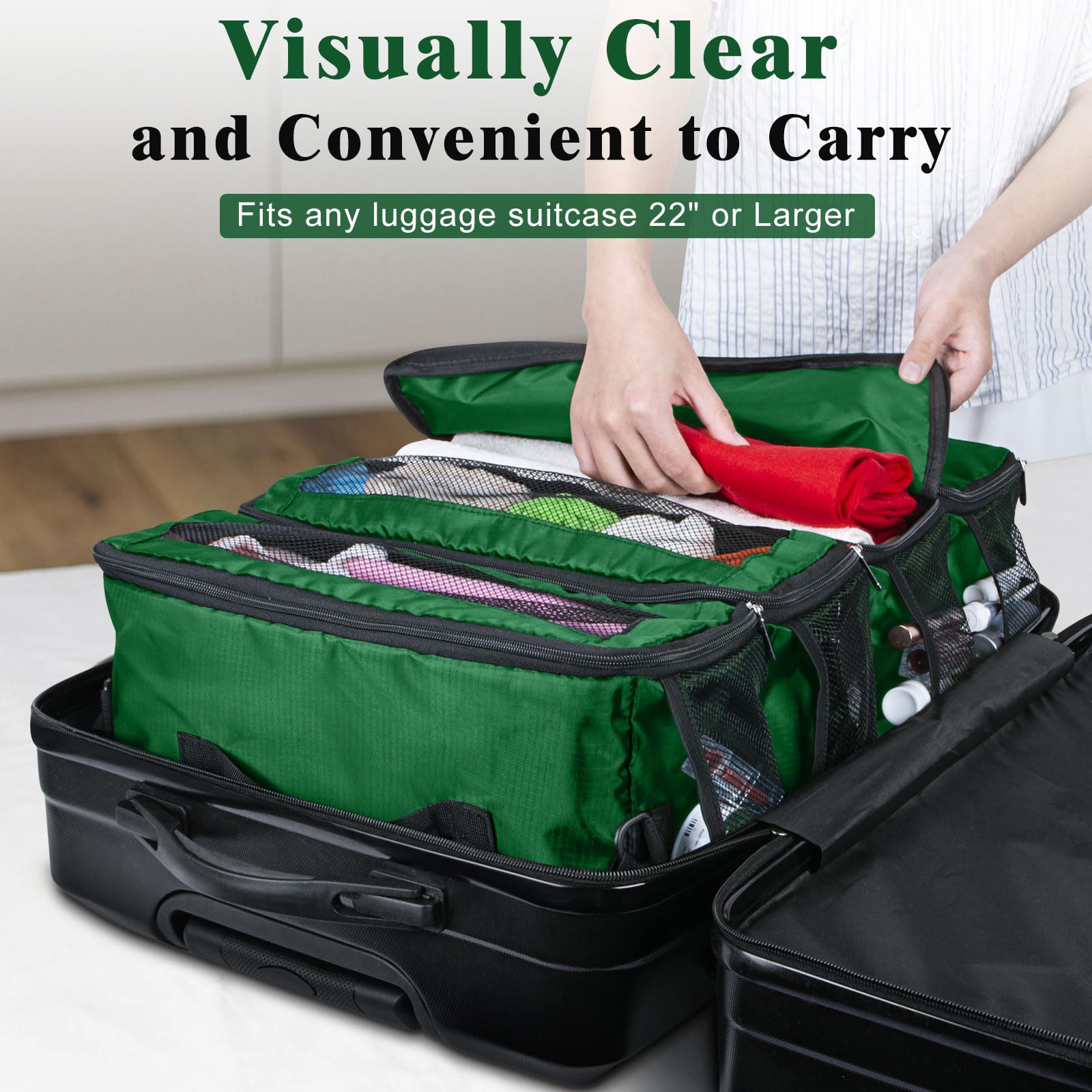 Snapklik.com : Suitcase Organizer - Carry On Closet Luggage Organizers ...