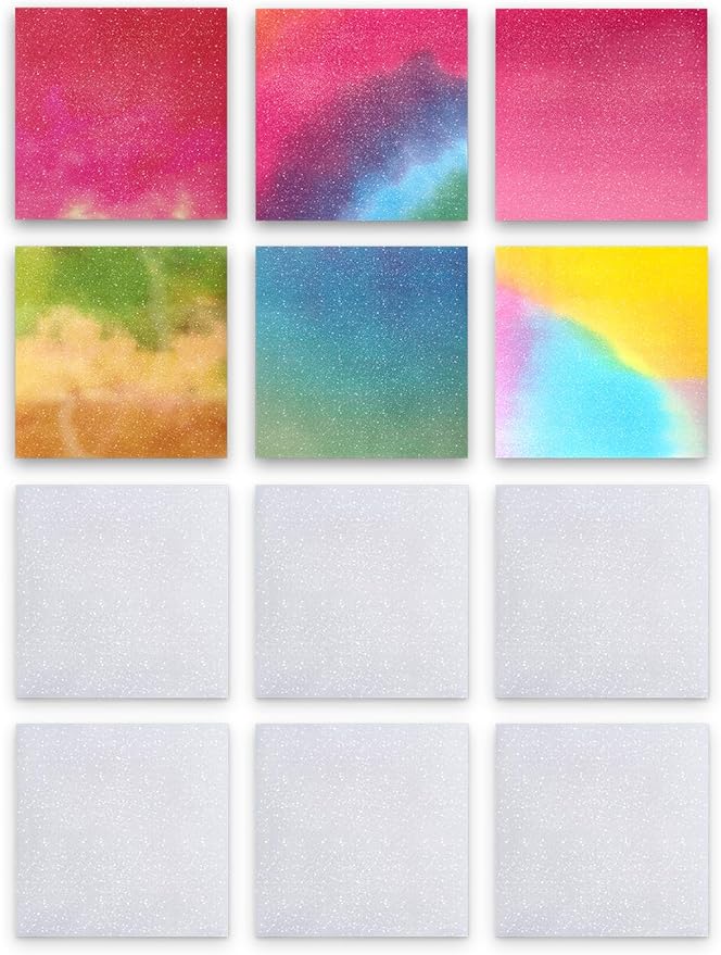 Amazon.com: Transparent Sticky Notes, 12 Pads Glitter Clear Sticky ...