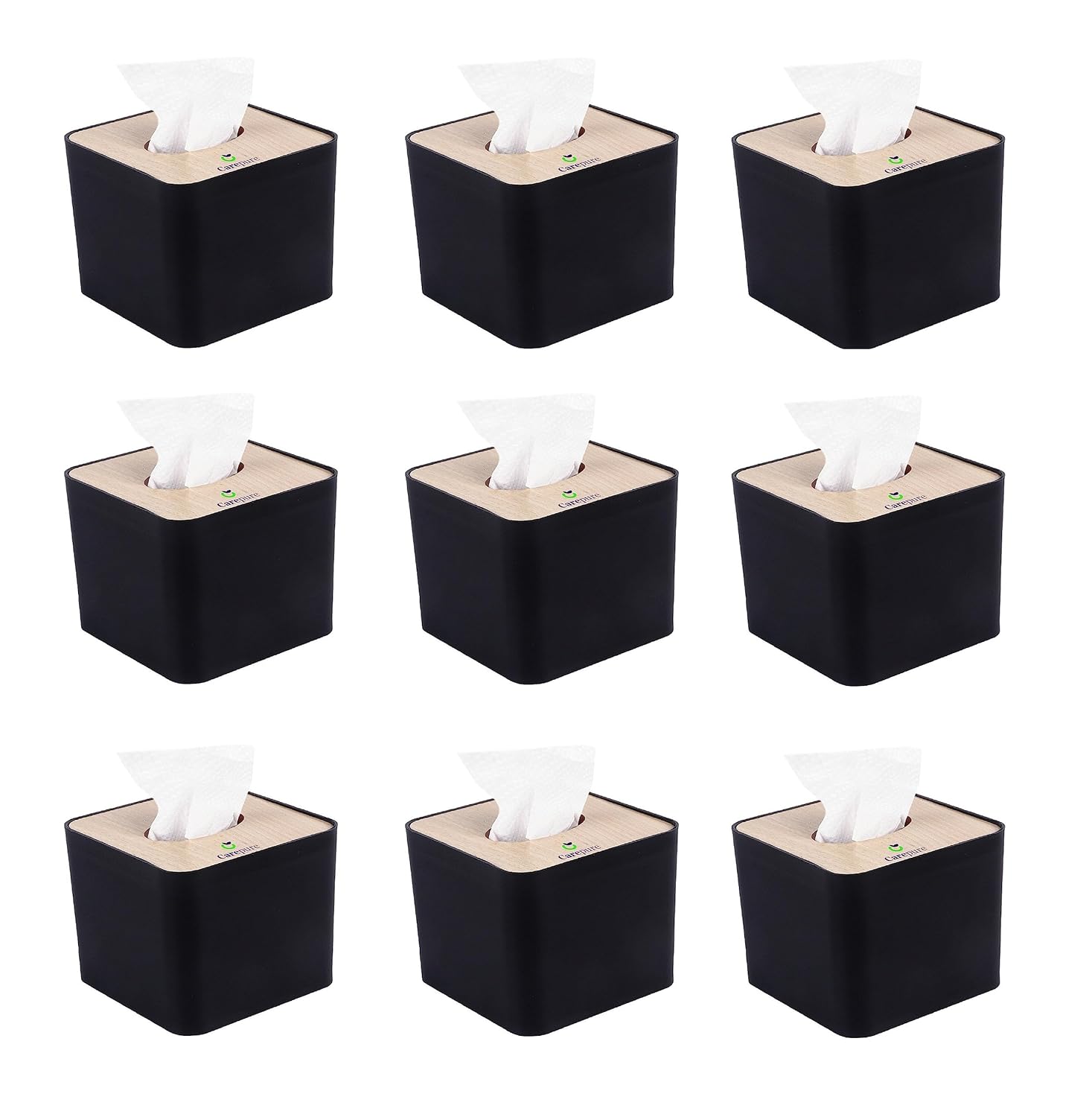 Carepure Table top pop up Tissue Holder Dispenser - Black (9) : Amazon ...