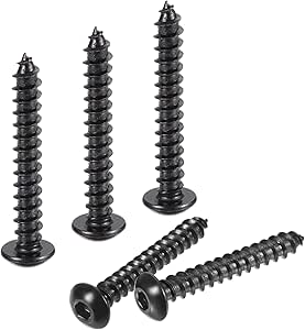 Amazon.com: uxcell Hex Socket Self Tapping Screws, M5 x 35mm Carbon Steel Wood Screw 25pcs ...