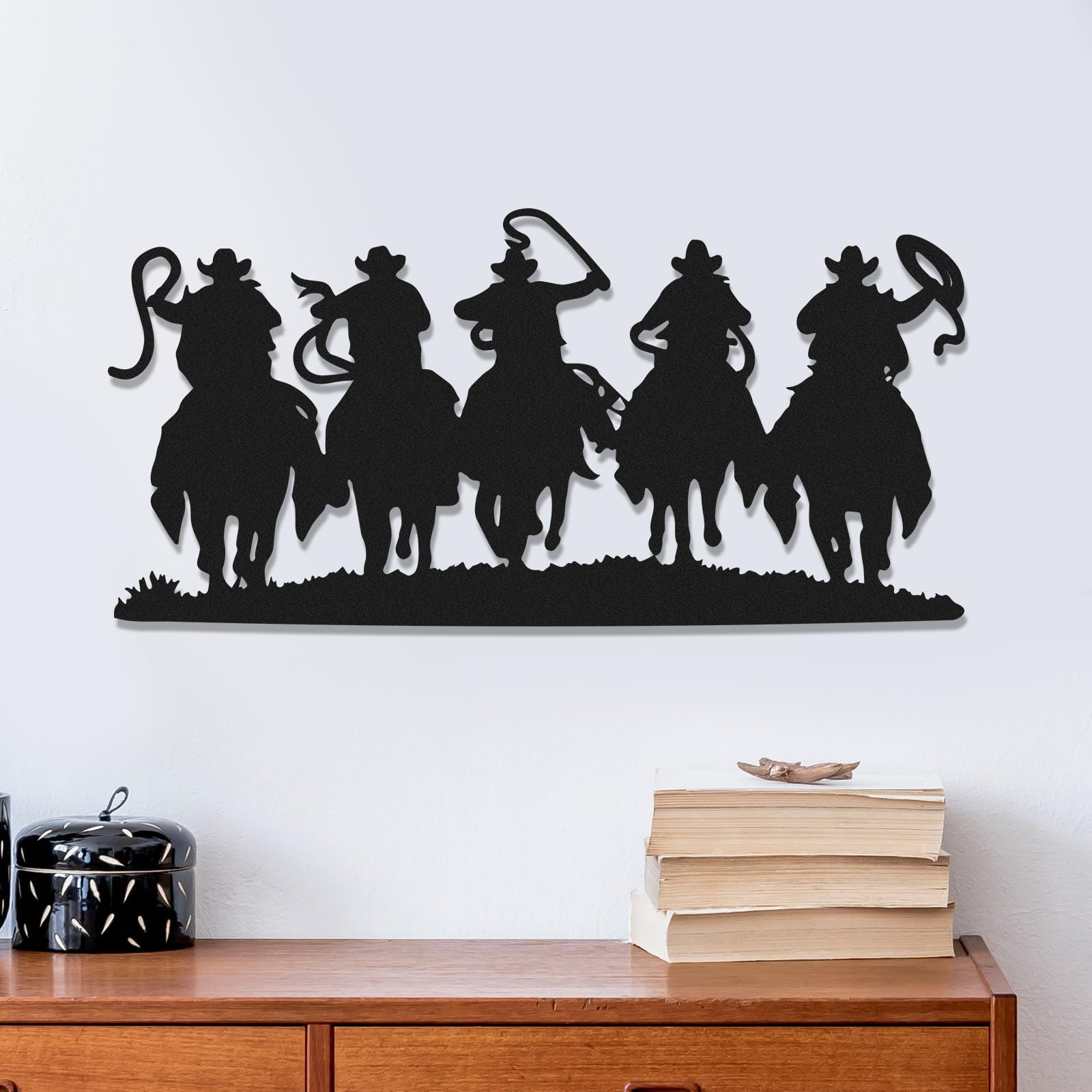 Amazon.com: Zonon Metal Western Cowboy Posse Wall Decor Vintage Cowboy ...