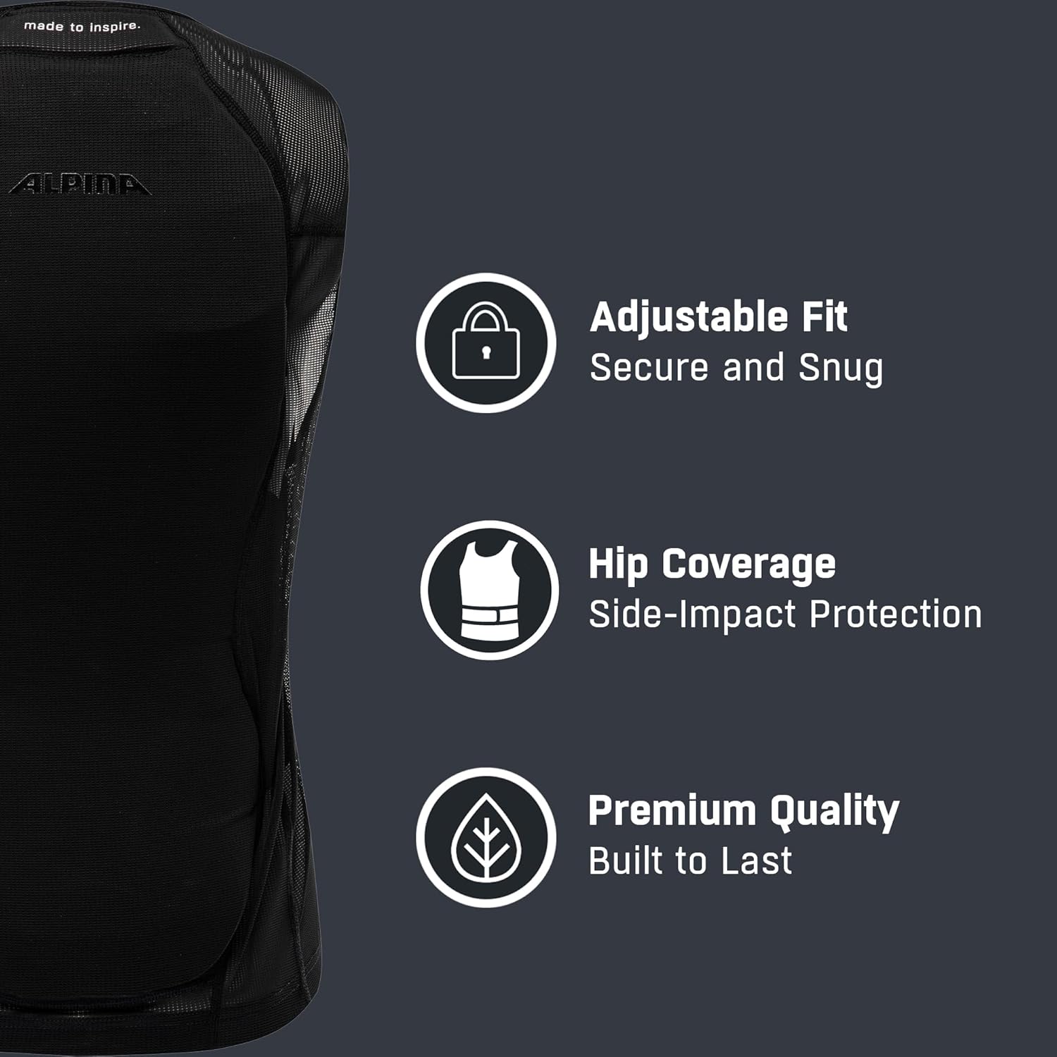ALPINA Proshield Back Protector Vest Men, Lightweight Flexible Spine ...