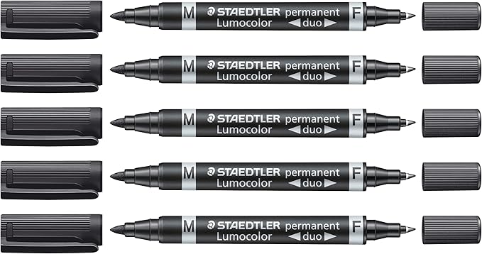 STAEDTLER Lumocolor permanent duo permanent marker, marker with fine ...