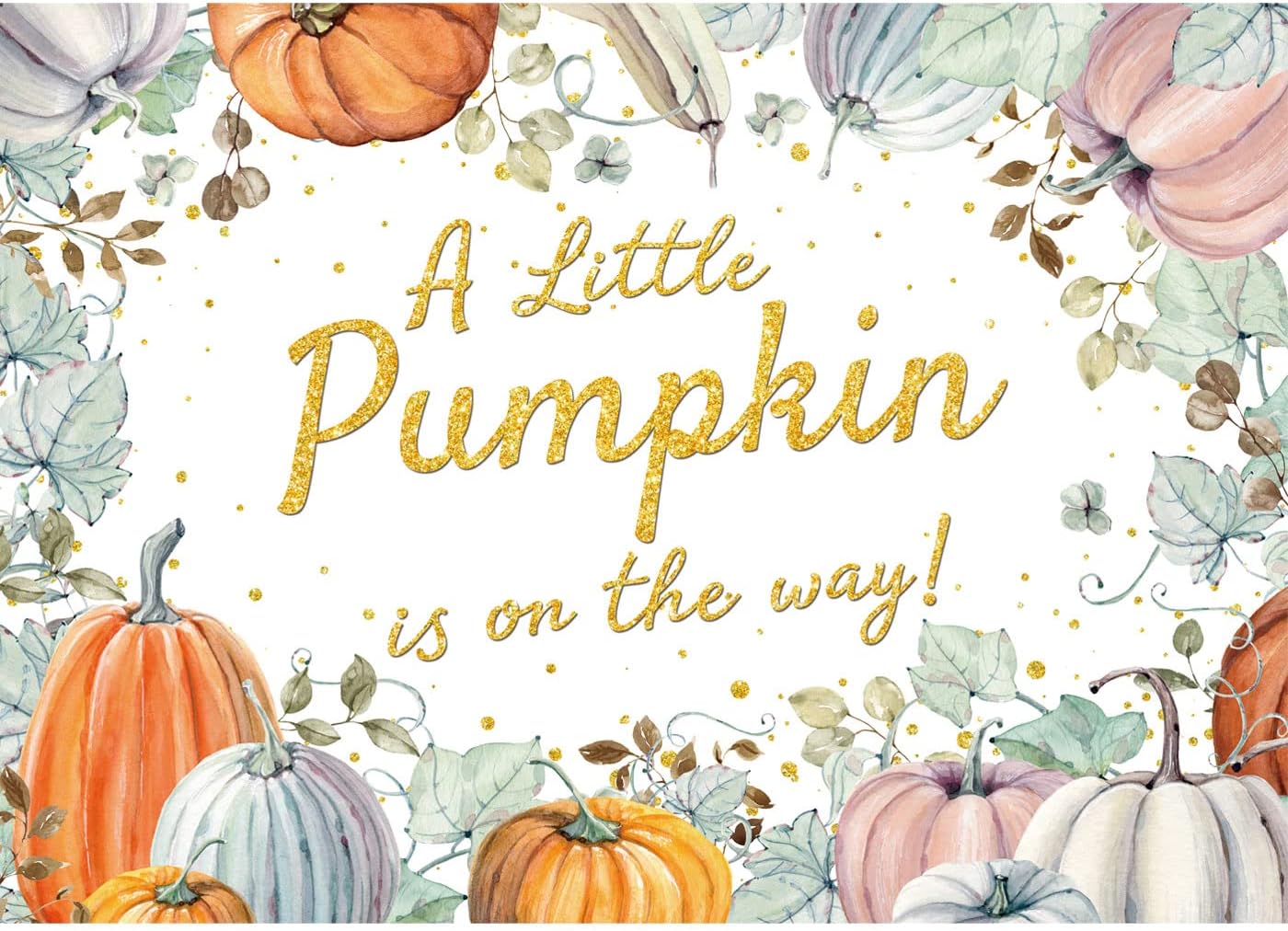 Amazon.com : Maijoeyy 7x5ft A Little Pumpkin is On The Way Baby Shower ...