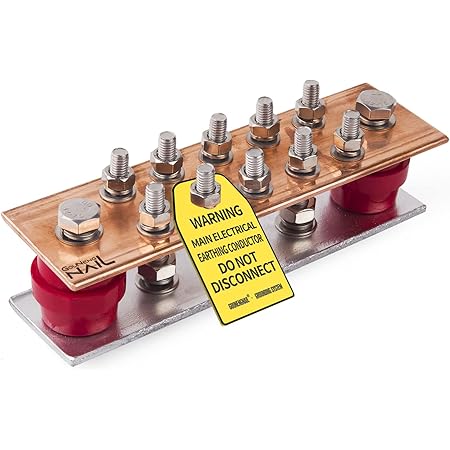 MOKIKUBA Copper Ground Bus Bar,Multipurpose Ground Bar Kit 7.88"x2.36"x ...