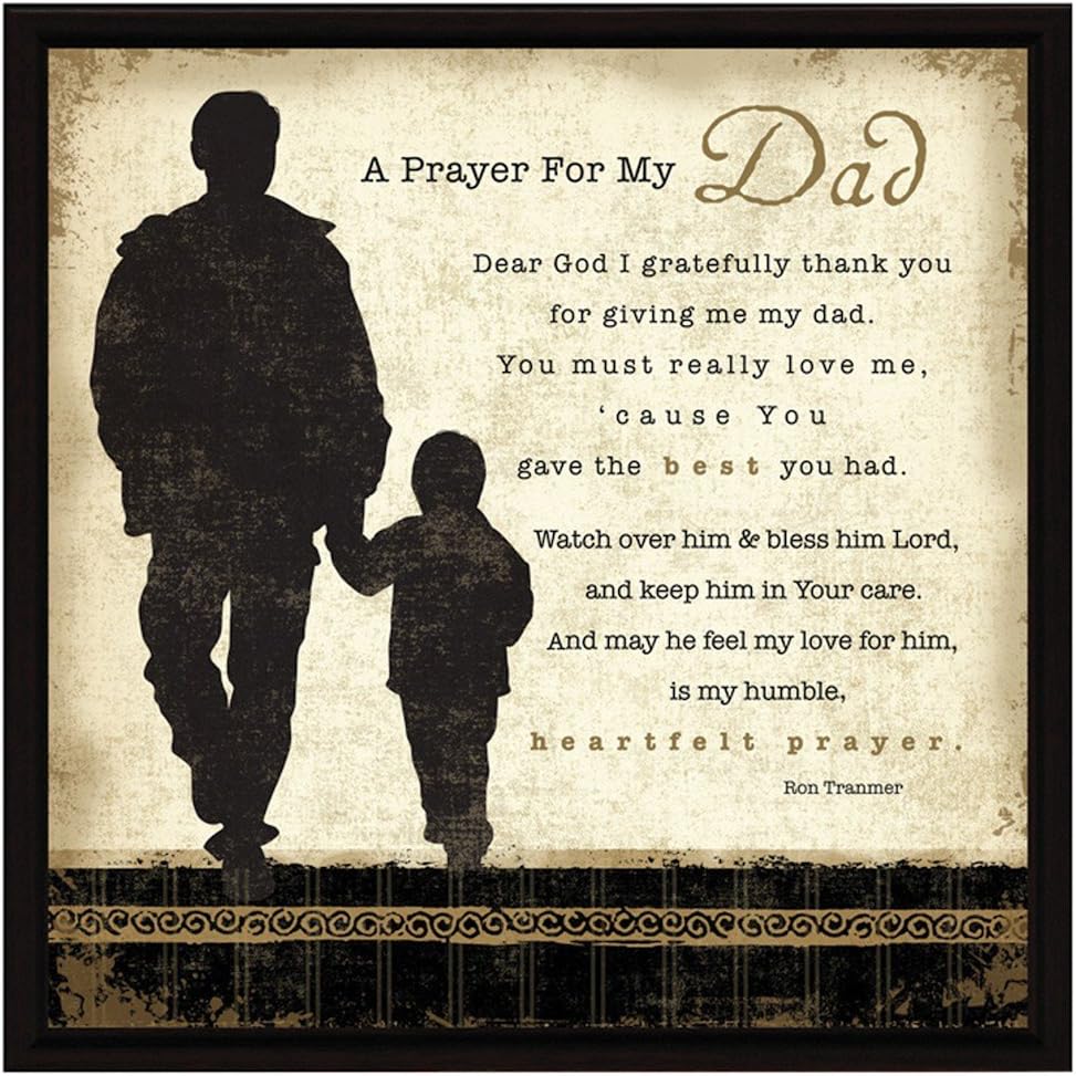 Amazon.com: James Lawrence A Prayer for My Dad Wood Wall Art Frame ...