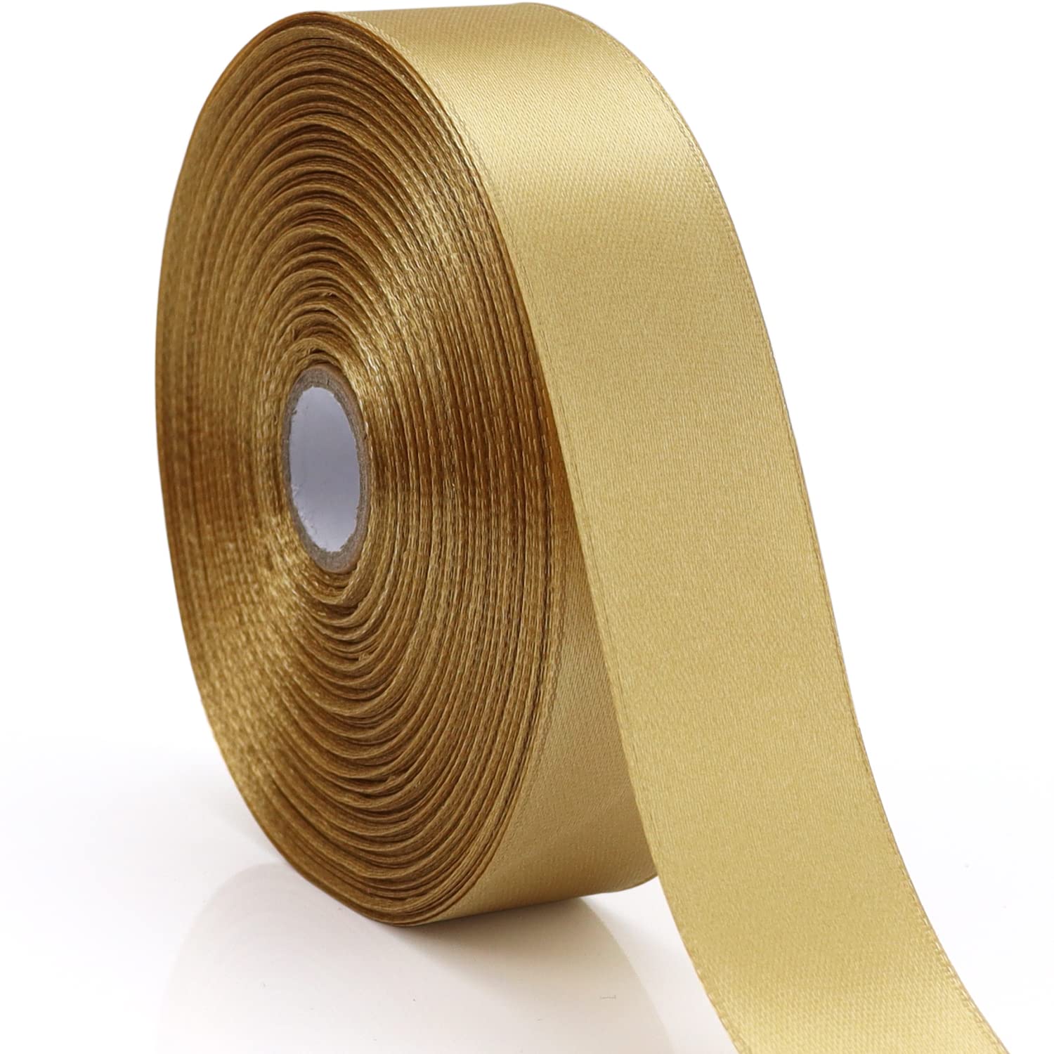 Amazon.com: Nsilu 1 inch Champagne Gold Ribbon for Gift Wrapping 50 ...
