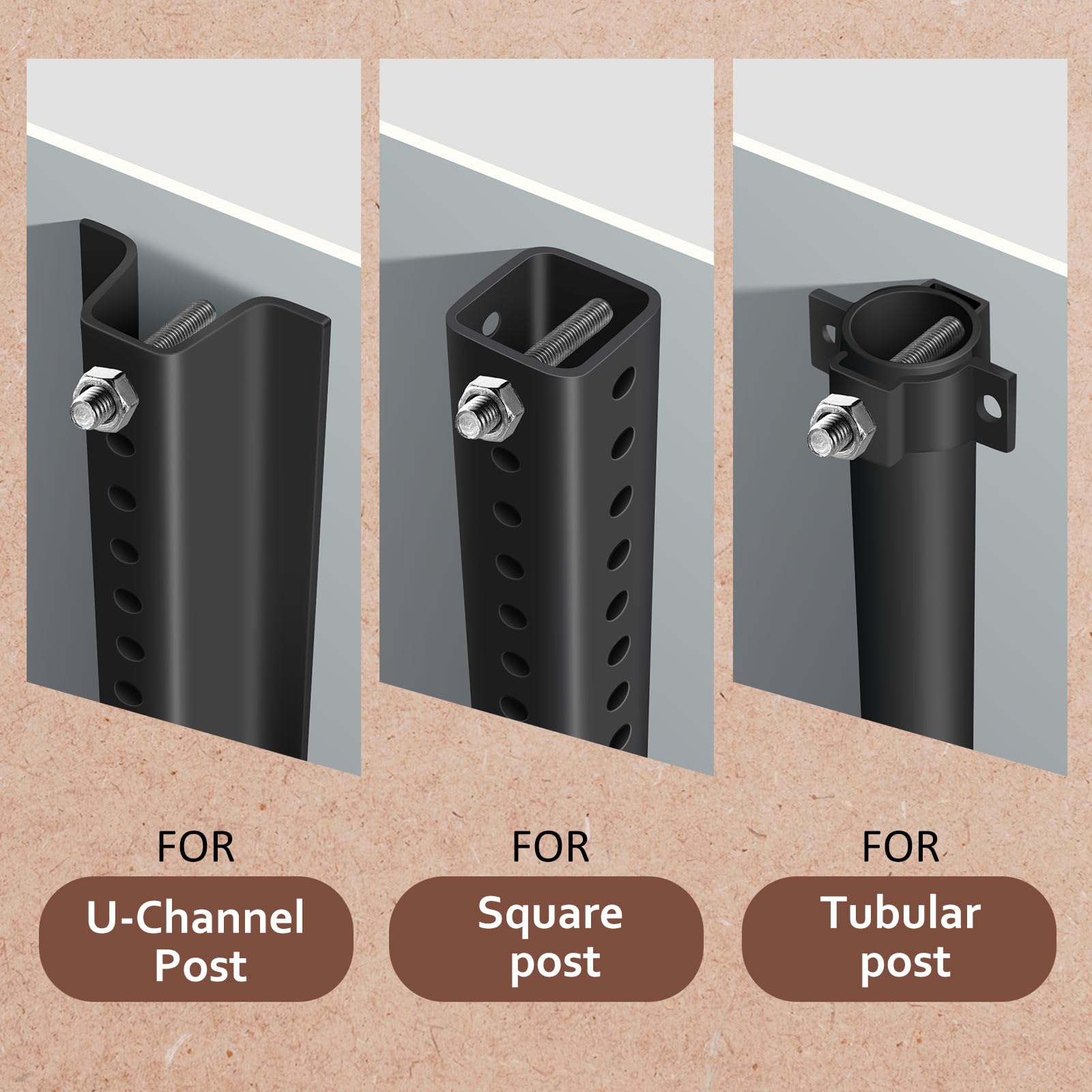 Snapklik.com : 16 Pcs 304 Stainless Steel U Channel Sign Post ...