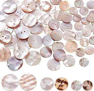 Amazon.com: PH PandaHall 60pcs Natural Shell Buttons, 3 Sizes Shell ...