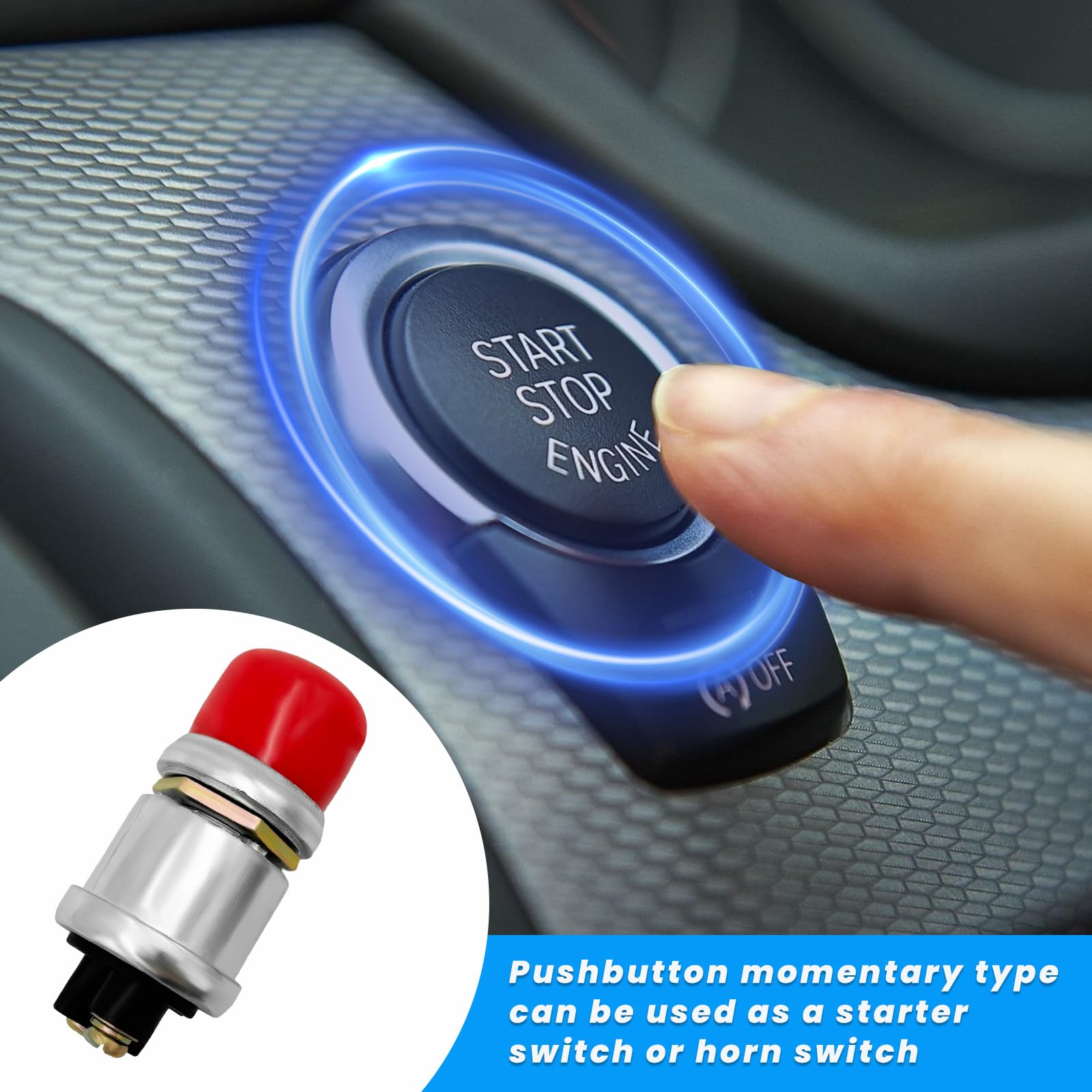 Snapklik.com : Suvnie 2 PCS Push Button Momentary Ignition Switch, 12 ...