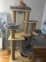 Amazon.com : Tangkula Tall Cat Tree, 67 Inch Multi-Level Modern Large Cat Tower with Top Perch ...