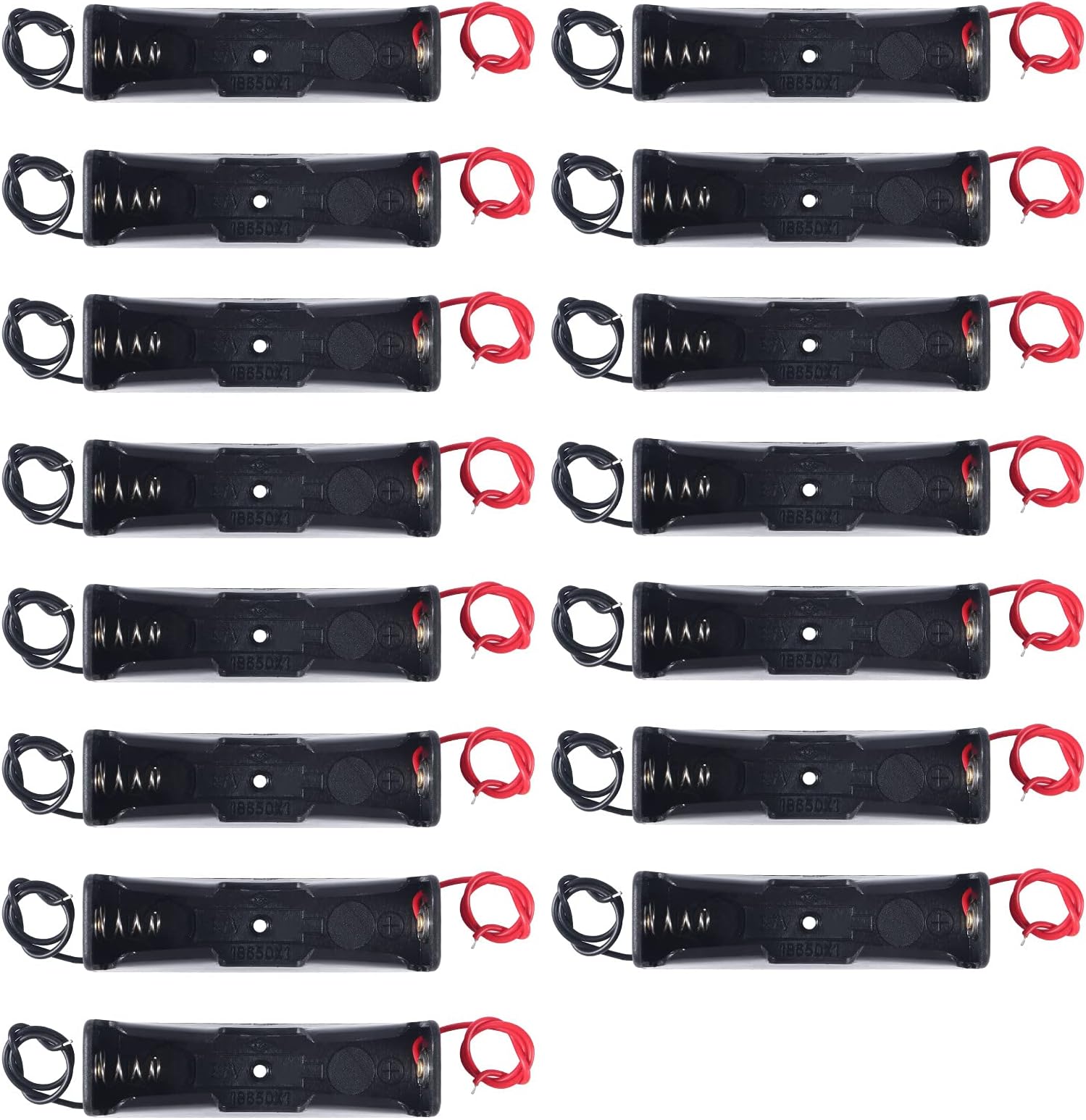 Amazon.com: PNGKNYOCN 18650 Battery Clip 1 Slots 3.7V Plastic 18650 ...