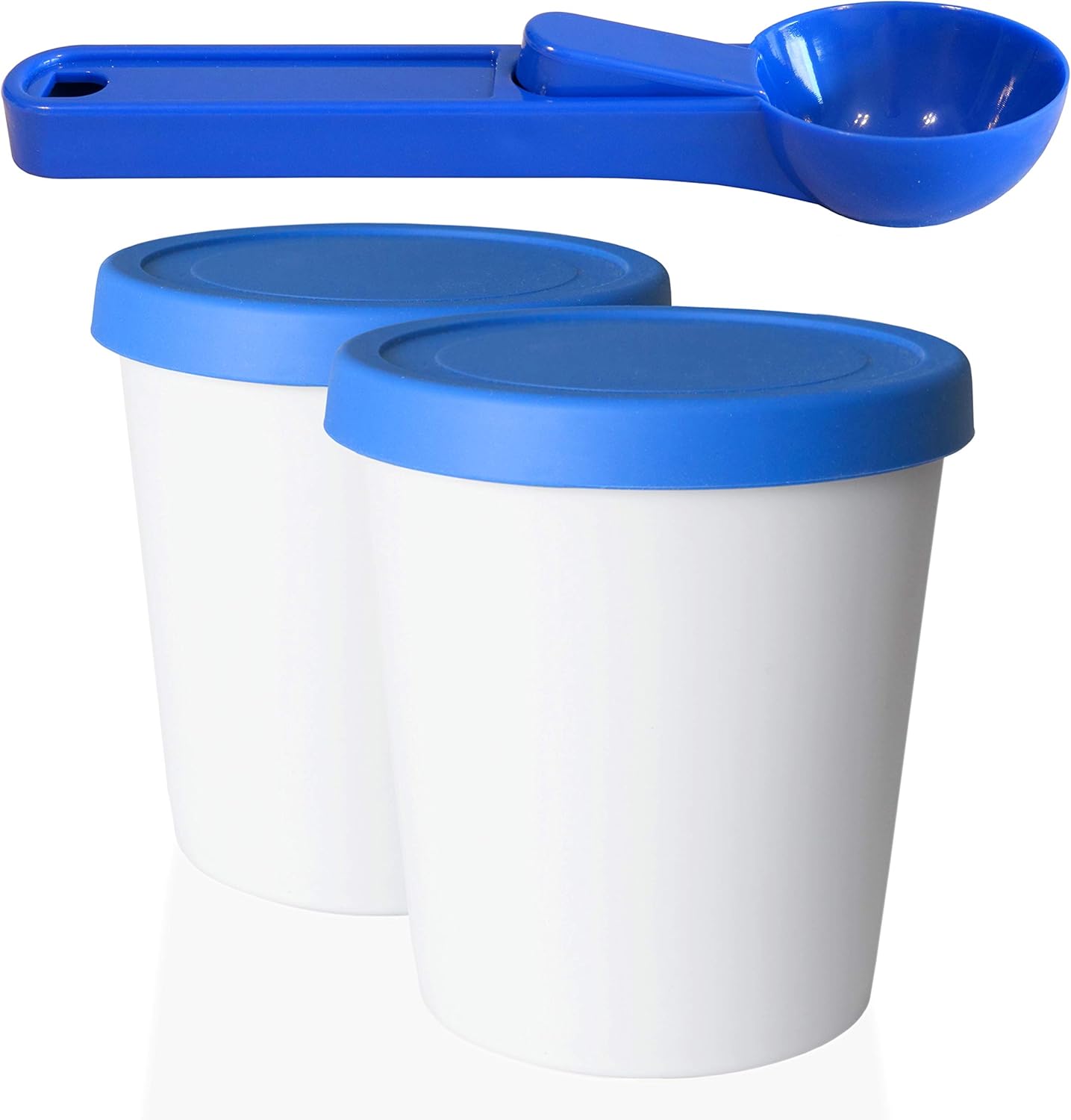 Amazon.com: Deluxe Ice Cream Storage Containers with Silicone Lids - 2 ...