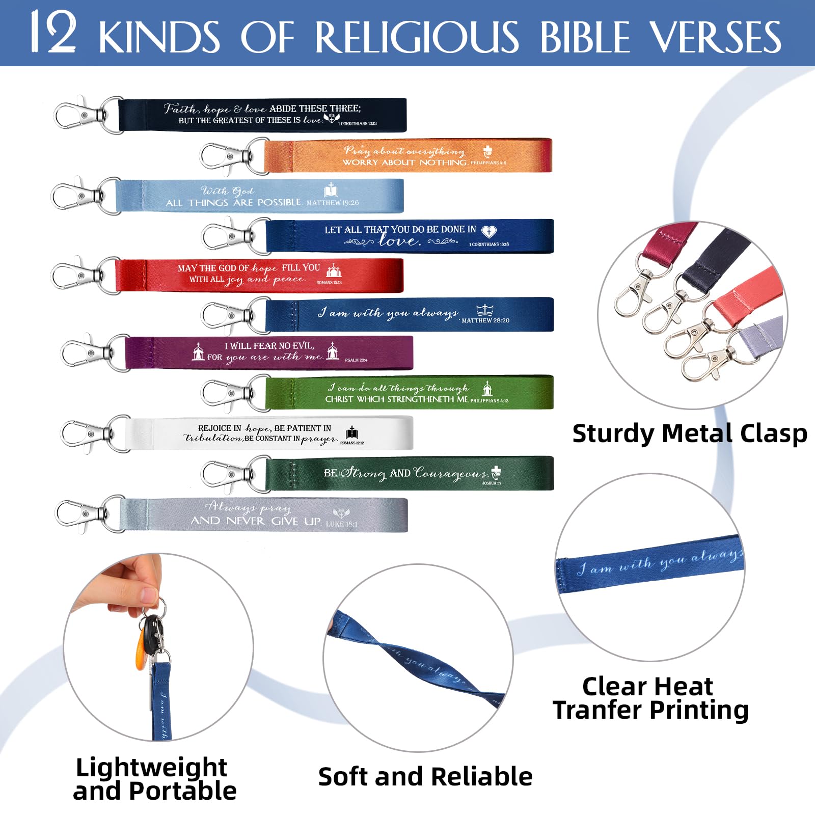 Snapklik.com : Roowest 120 Pcs Easter Bible Verse Keychains Scriptures ...