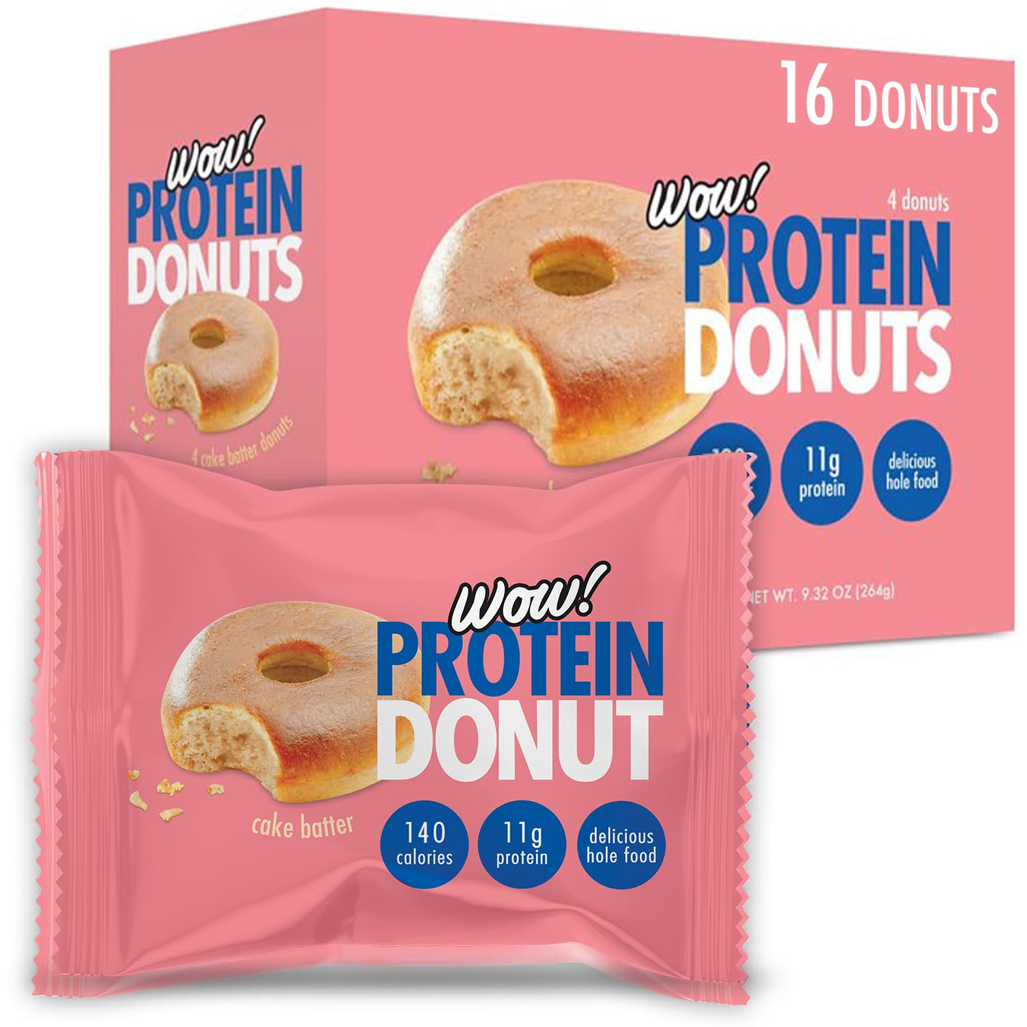 Amazon.com : Wow! Protein Donuts, High Protein Snacks, Low Carb, Low ...