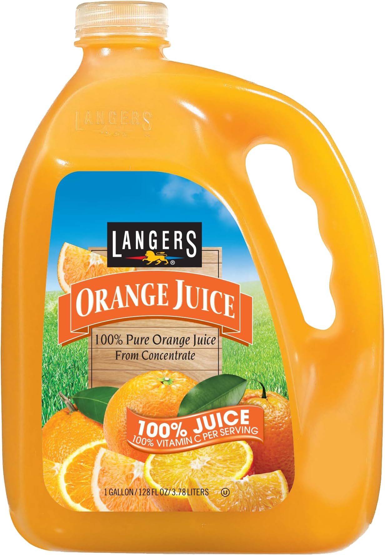 Amazon.com : Langers 100% Orange Juice, 128 Fl Oz (Pack of 1) : Grocery ...