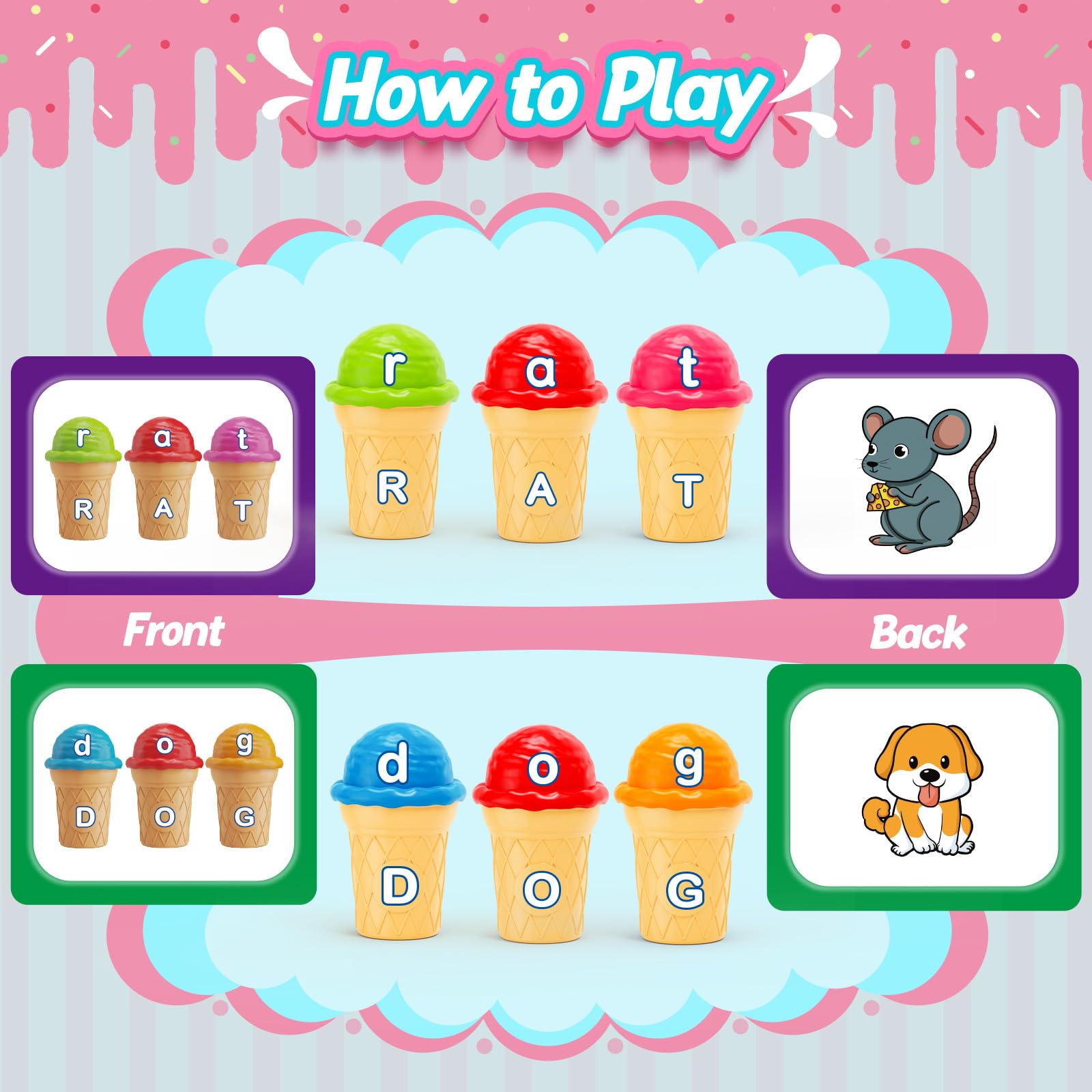 Snapklik.com : Ice Cream Alphabet Learning Toys,Color Sorting Matching ...