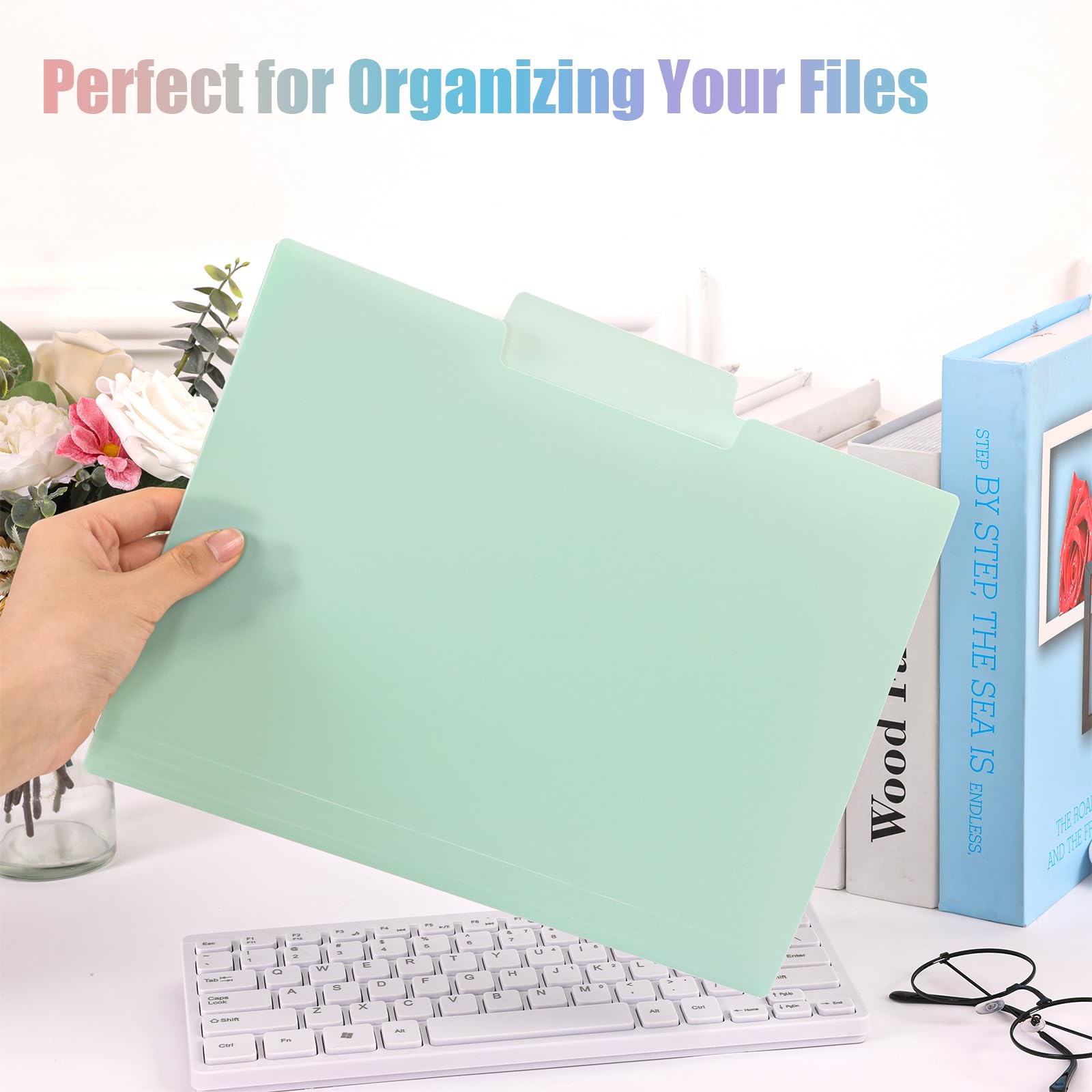 Snapklik.com : Poly File Folders, 18 Pack, Pastel Colors, 1/3-Cut Tab ...