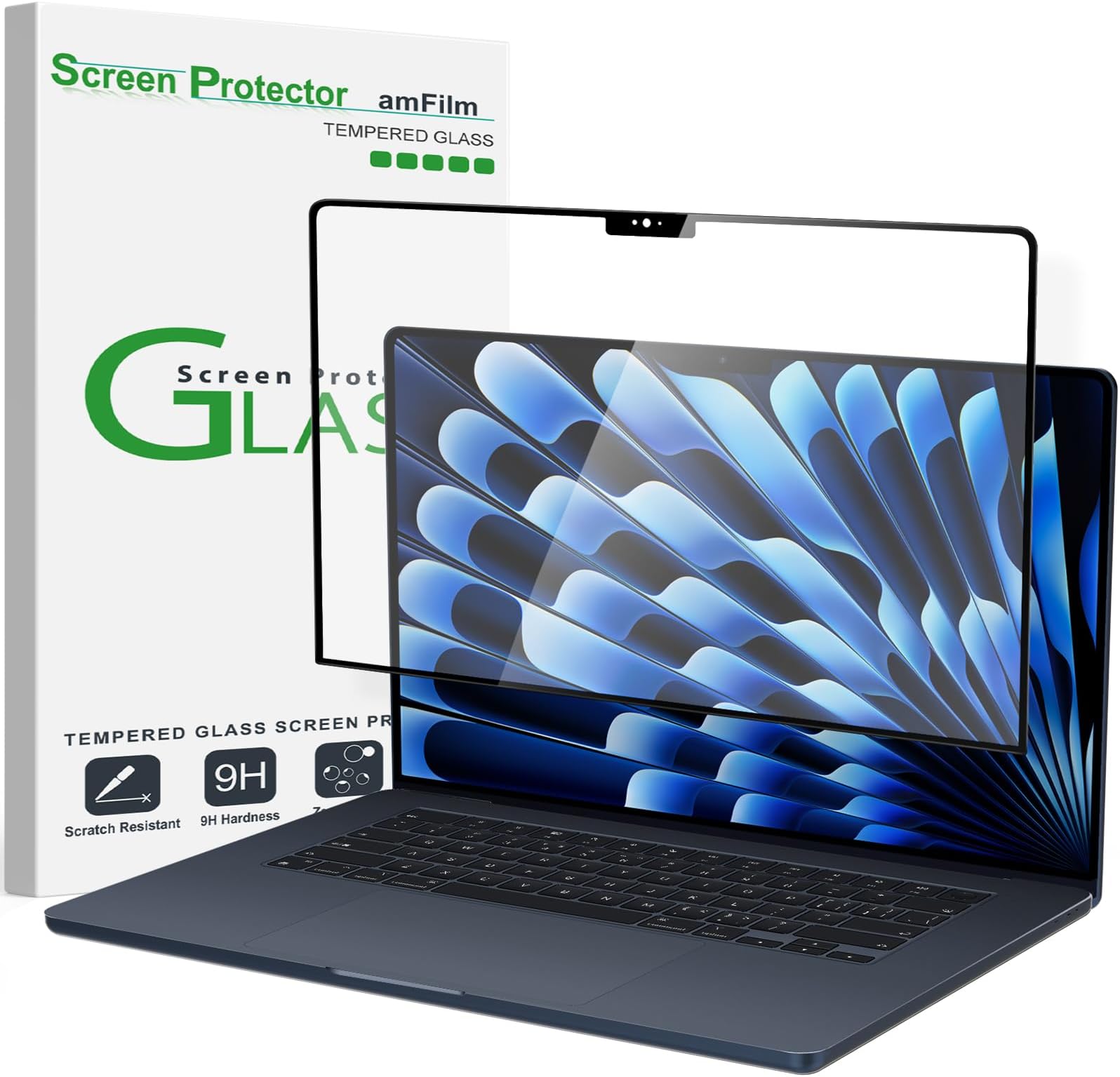 Amazon.com: Spigen Tempered Glass Screen Protector [Glas.tR Slim] Designed for Macbook Air 13.6 ...