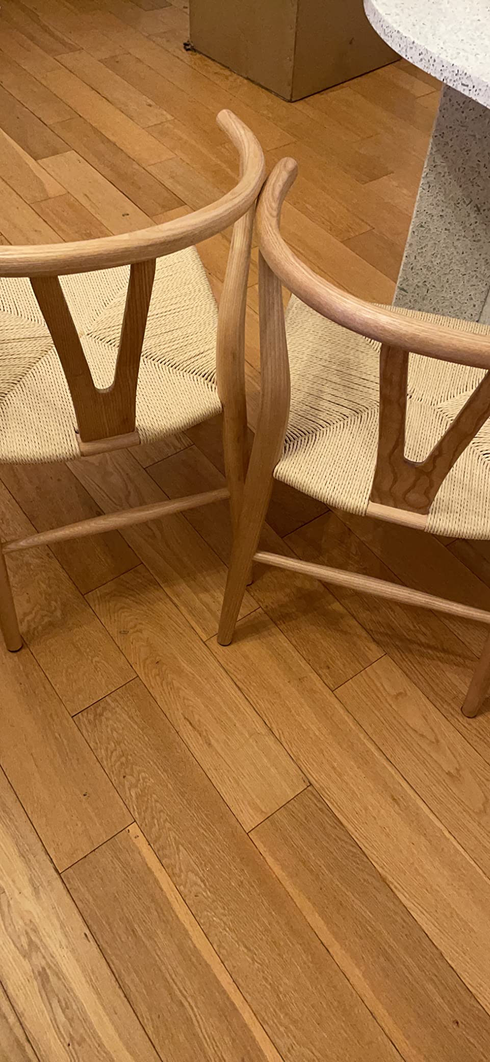 $27/mo - Finance VODUR Wishbone Chair Natural Solid Wood Dining Chair ...