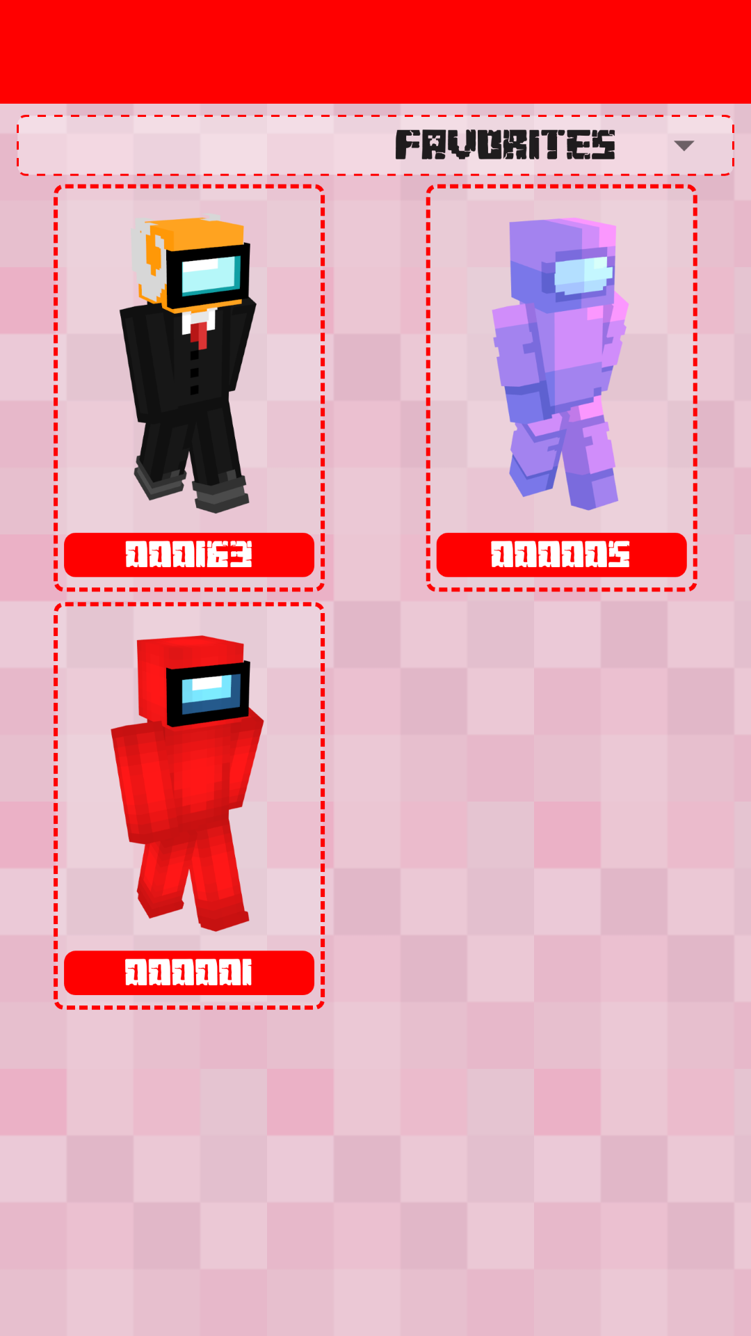 Skins of Among Us Characters for Minecraft PE - Free Skins Library for ...