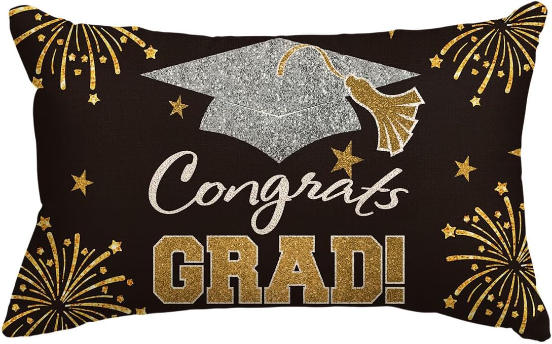Amazon.com: Voatok Class Congrats Grad Diploma Cap Throw Pillow Case ...