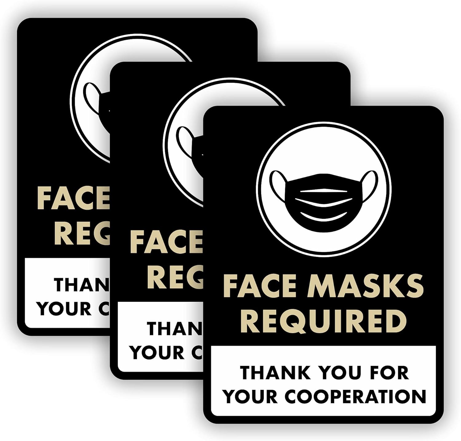 Amazon.com : A&B Traders' Face Mask Required Sign - Self Adhesive Peel ...