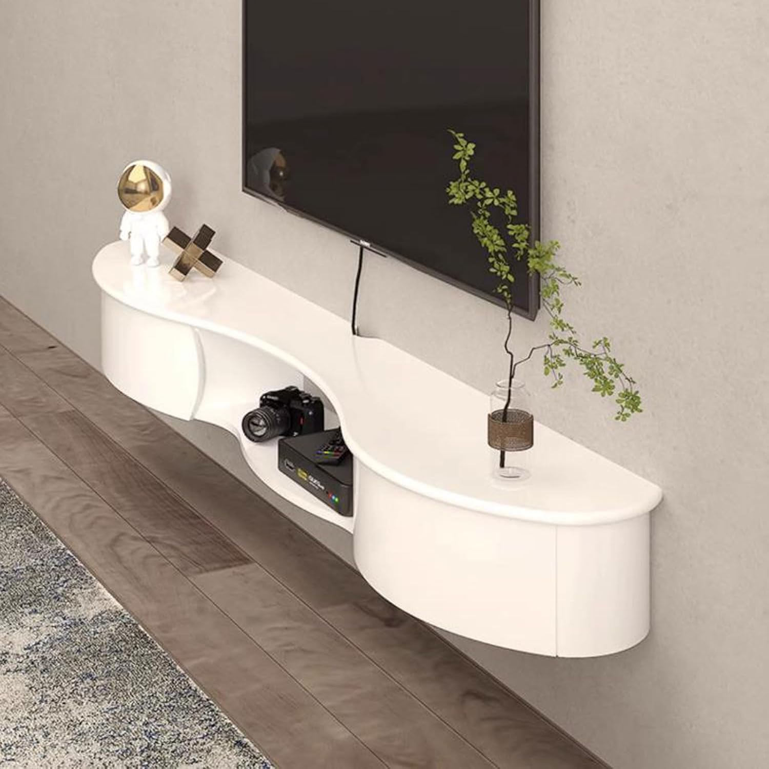 Amazon.com: Wall Mounted TV Cabinet Floating TV Shelf Wall Shelf TV ...