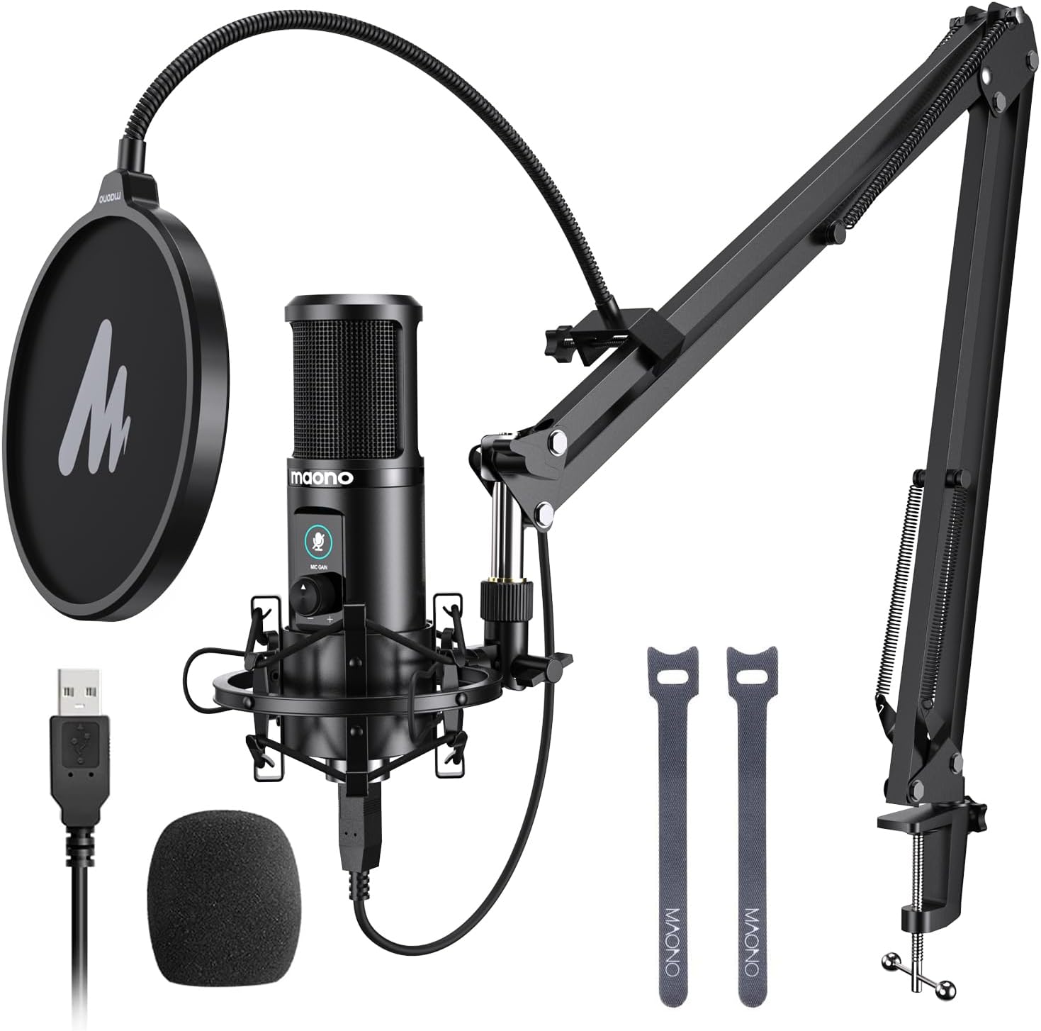 Amazon.com: MAONO USB Recording Microphone Kit, Professional Condenser ...