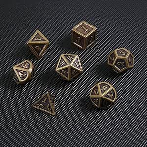 Amazon.com: D&D Metal Multi-Sided Dice COC Board Game Running Group TRPG Cthulhu Dungeon Dragon ...