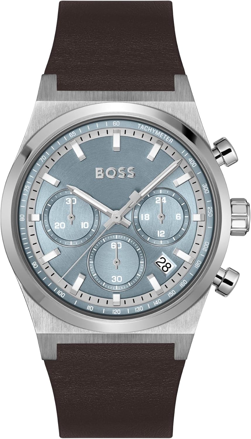 Amazon.com: BOSS Men's Chronograph Watch – Candor Collection, Stainless ...