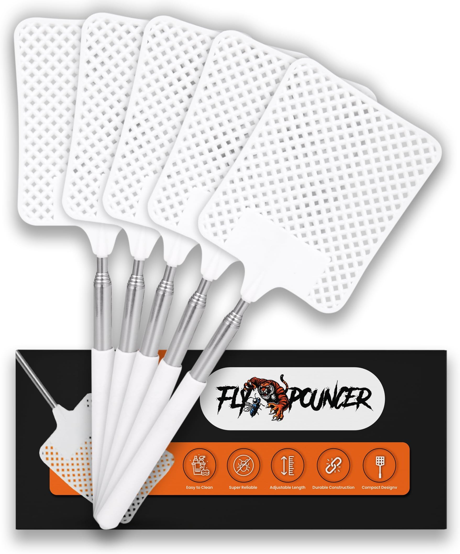 Amazon.com: Telescopic Fly Swatter, Hiway 3 Pack Fly Swatter for ...