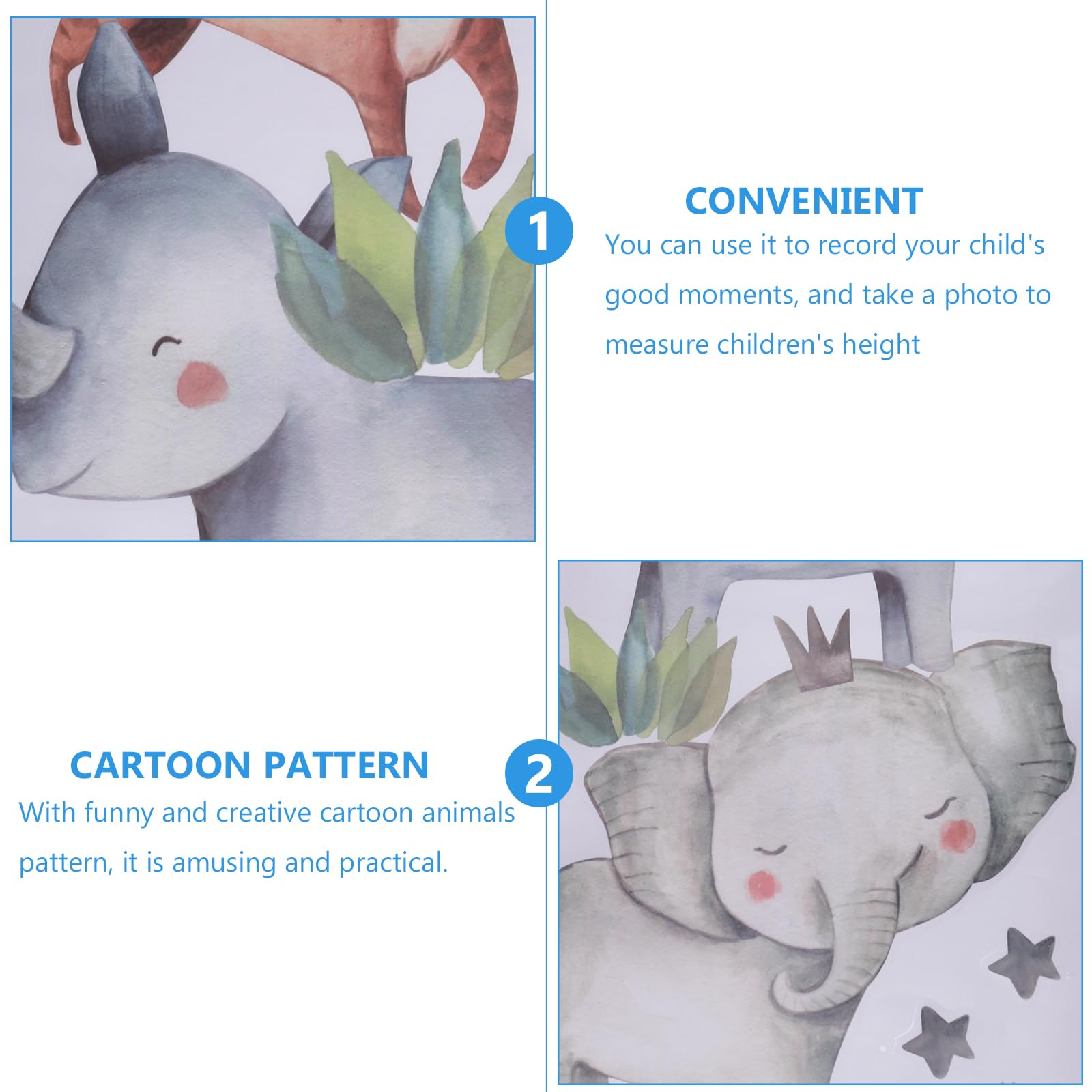 Height Chart for Kids, 30-90 cm Wall Mounted Height Chart, Forest Zoo ...