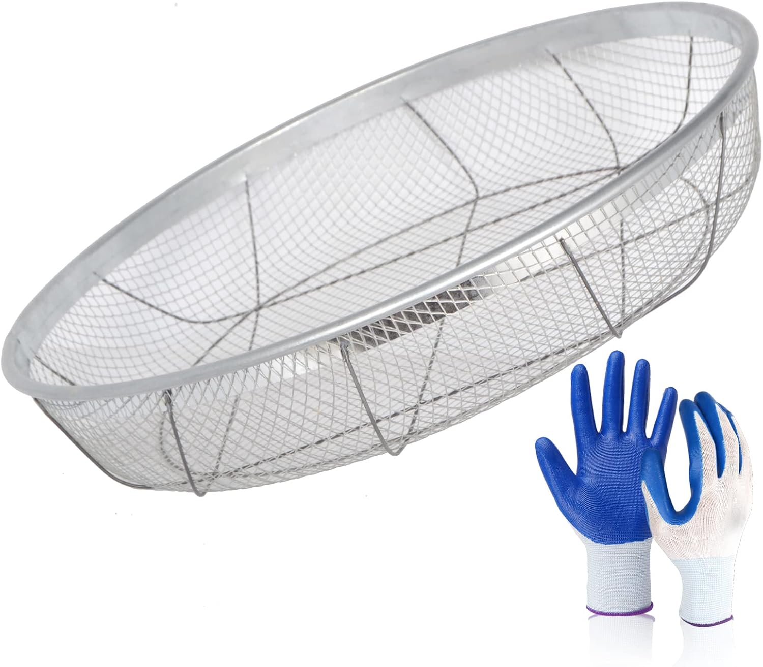 Amazon.com : VNAKER Soil Sifter Garden, Stainless Steel Welded Wire ...