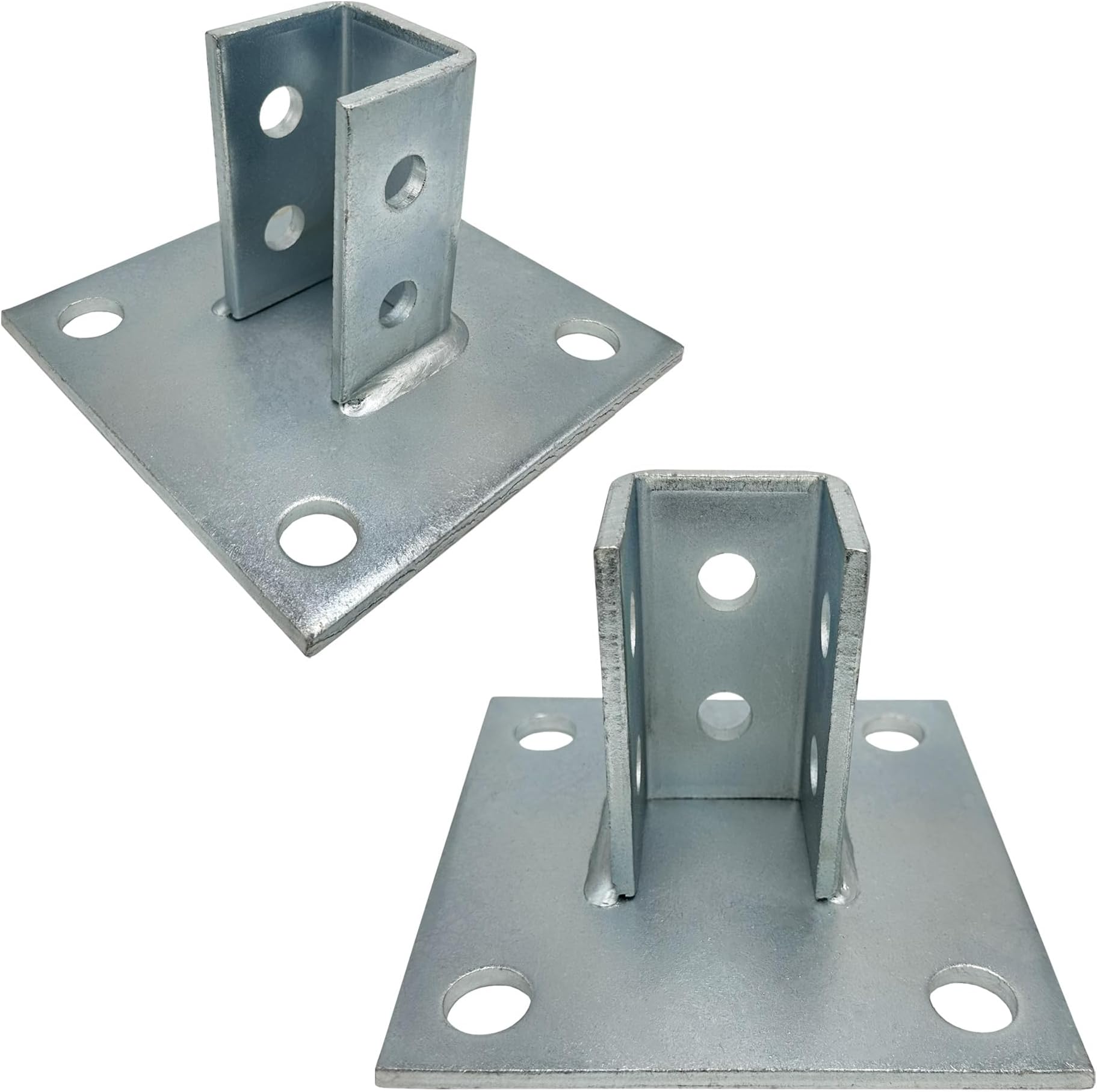 Amazon.com: 4 Pack - 4 Hole Post Base Channel, 6" Square for All 1-5/8 ...