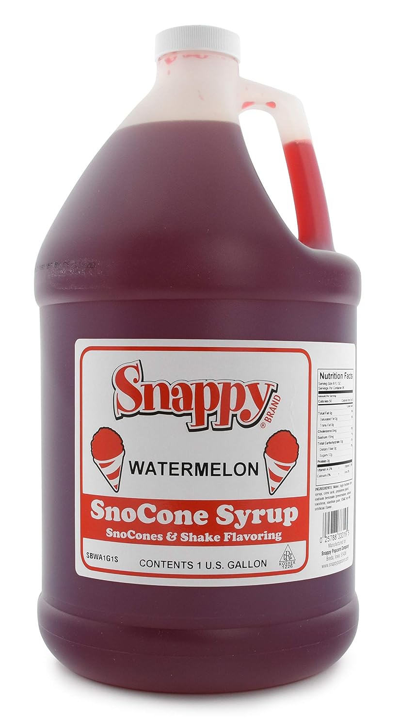 Amazon.com : Snappy Popcorn Snappy Snow Conce Syrup 1 Gallon ...