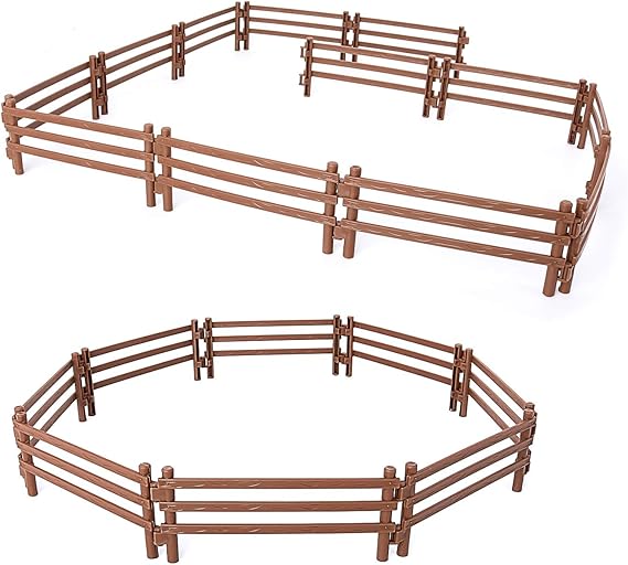 Amazon.com: Volnau 20 Pcs Farm Corral Fence Toys Panel Accessories ...