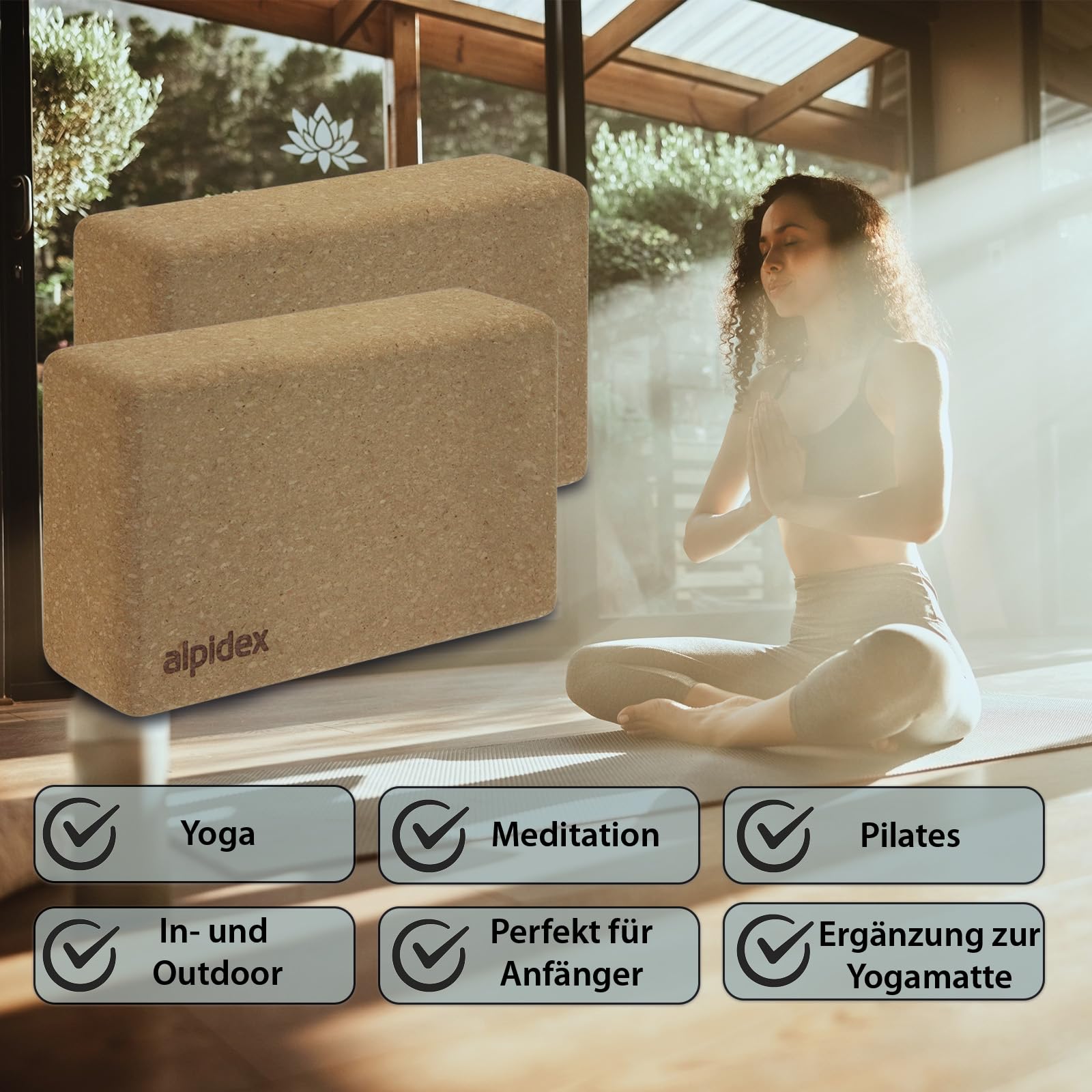 Gaiam Sol Natural Cork Yoga Block 141[並行輸入]