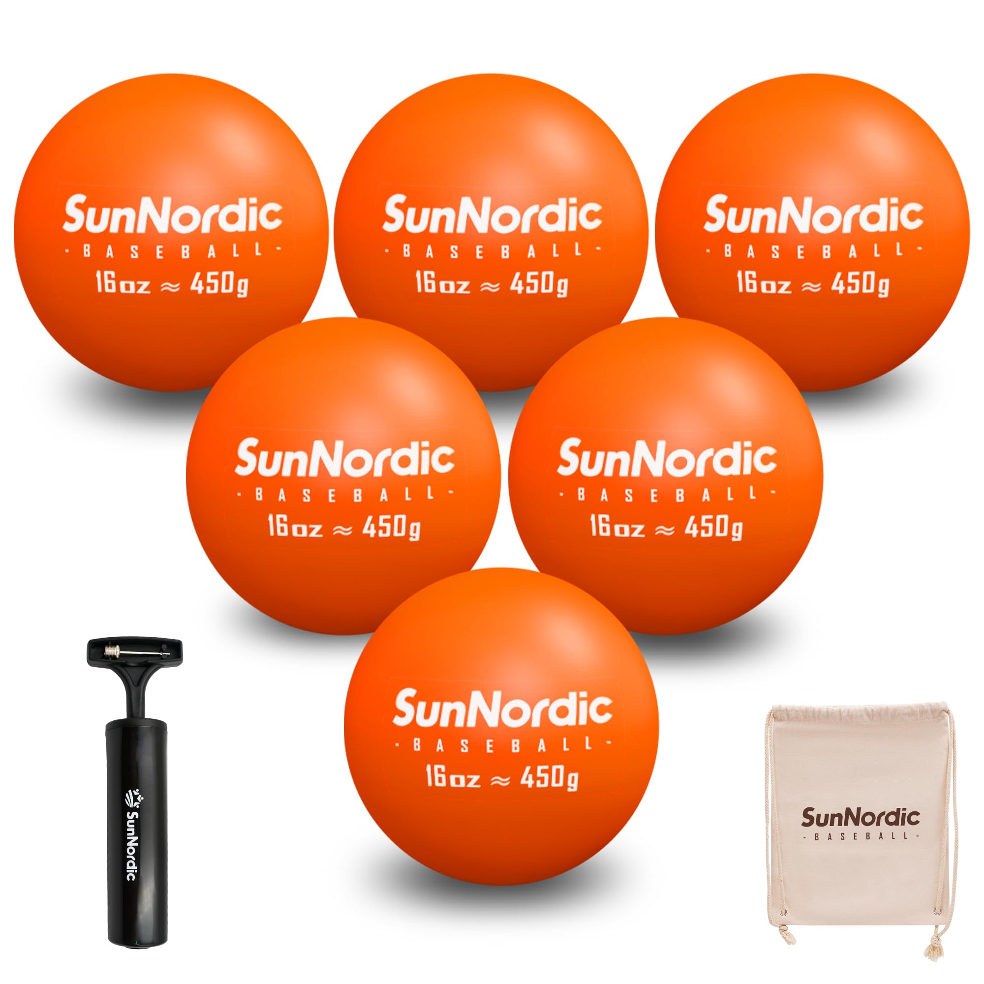 Snapklik.com : SunNordic 6/9 Pack Plyometric Weighted Baseballs Set