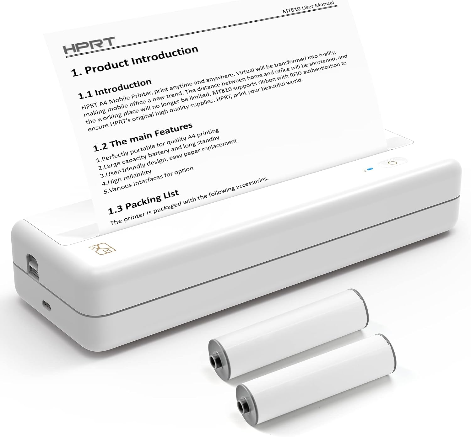 HPRT MT810 Impresoras portátiles Bluetooth inalámbricas con papel ...