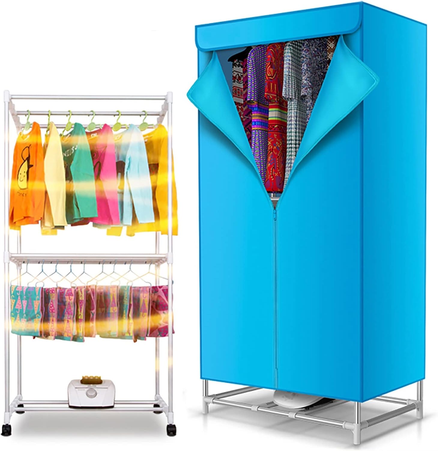 Amazon.co.jp: 900W Electric Clothes Dryer with Automatic Timer, Heated ...