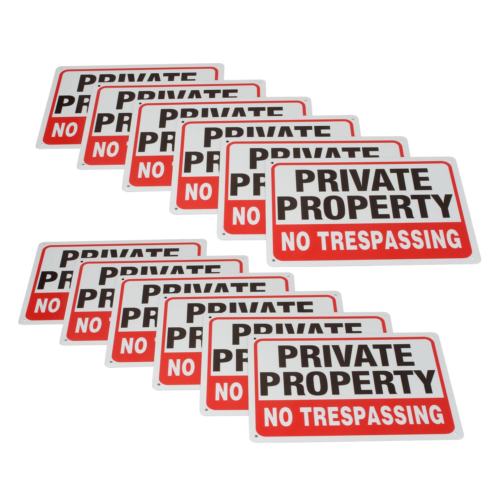 Snapklik.com : 12 Packs No Trespassing Private Property Sign Metal ...