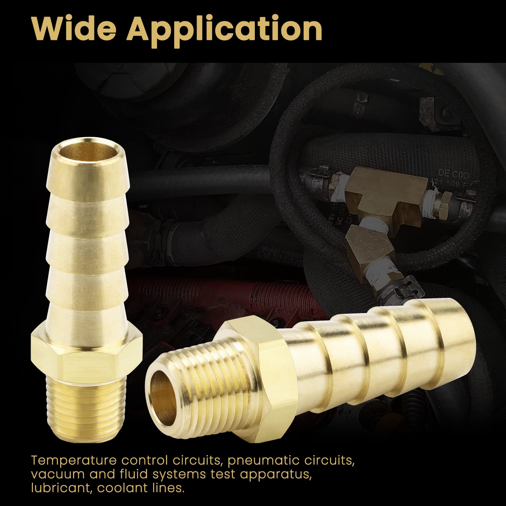 Snapklik.com : 4pcs 3/8 Hose Barb To 1/8 NPT Male Brass Quick Coupler ...