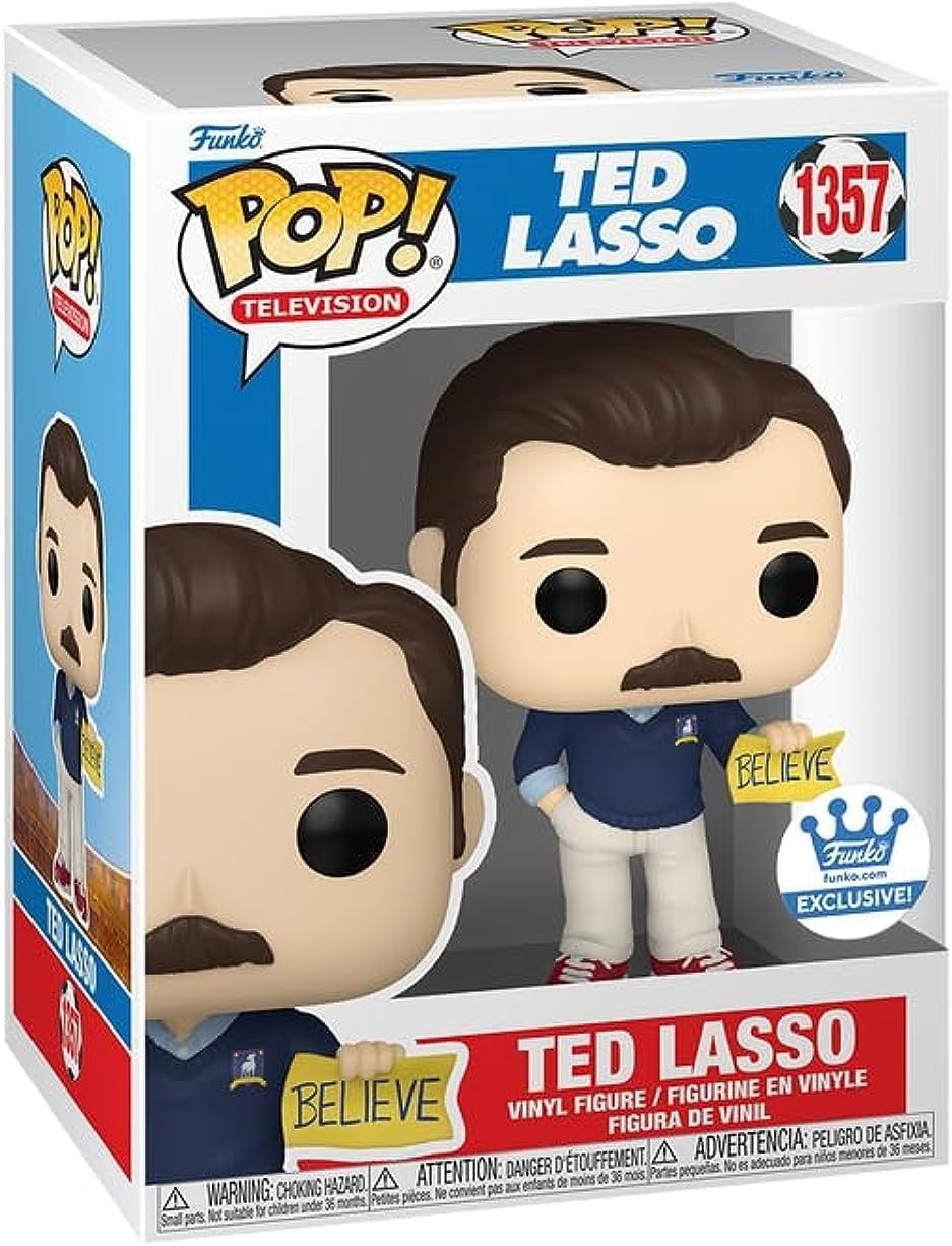 Funko Pop! TV: Ted Lasso - Ted Lasso with Sign Shop Exclusive : Amazon ...