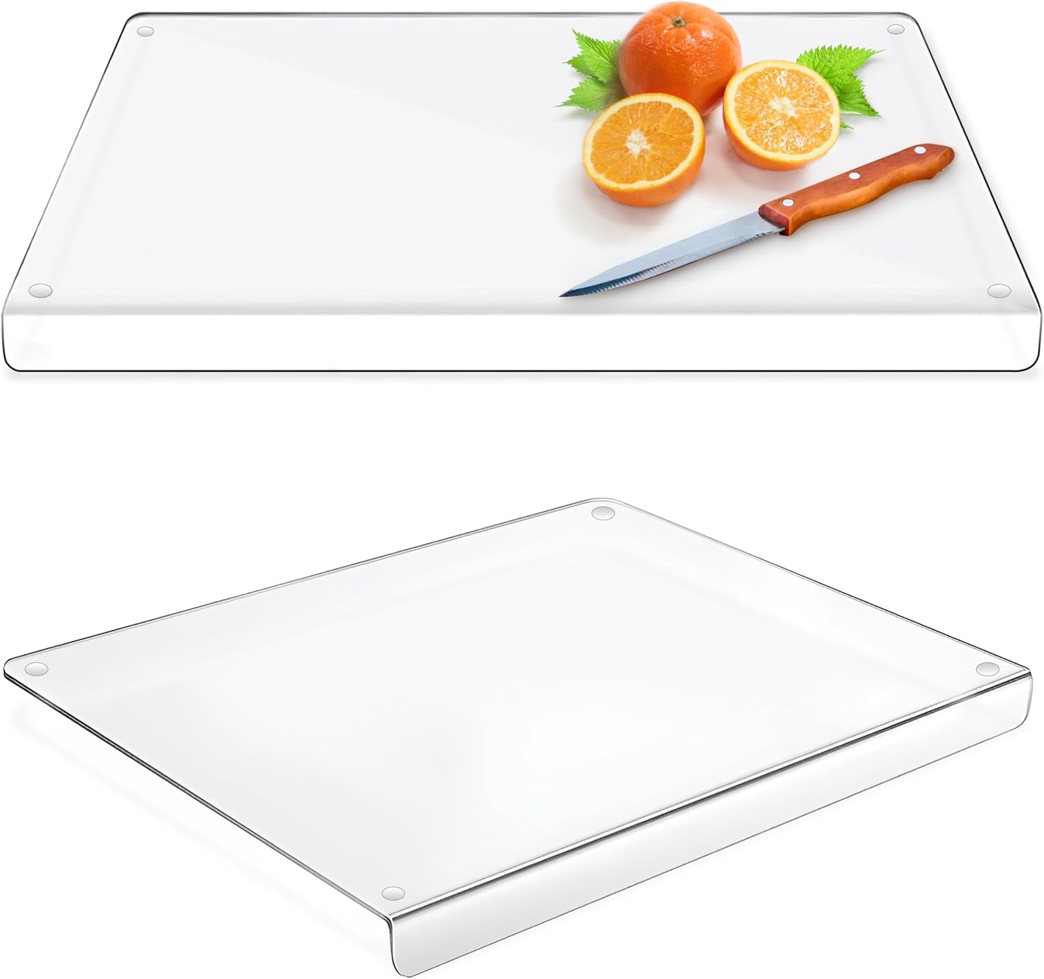 Amazon.com: Acrylic Cutting Board with Counter Lip in Small, Large and ...