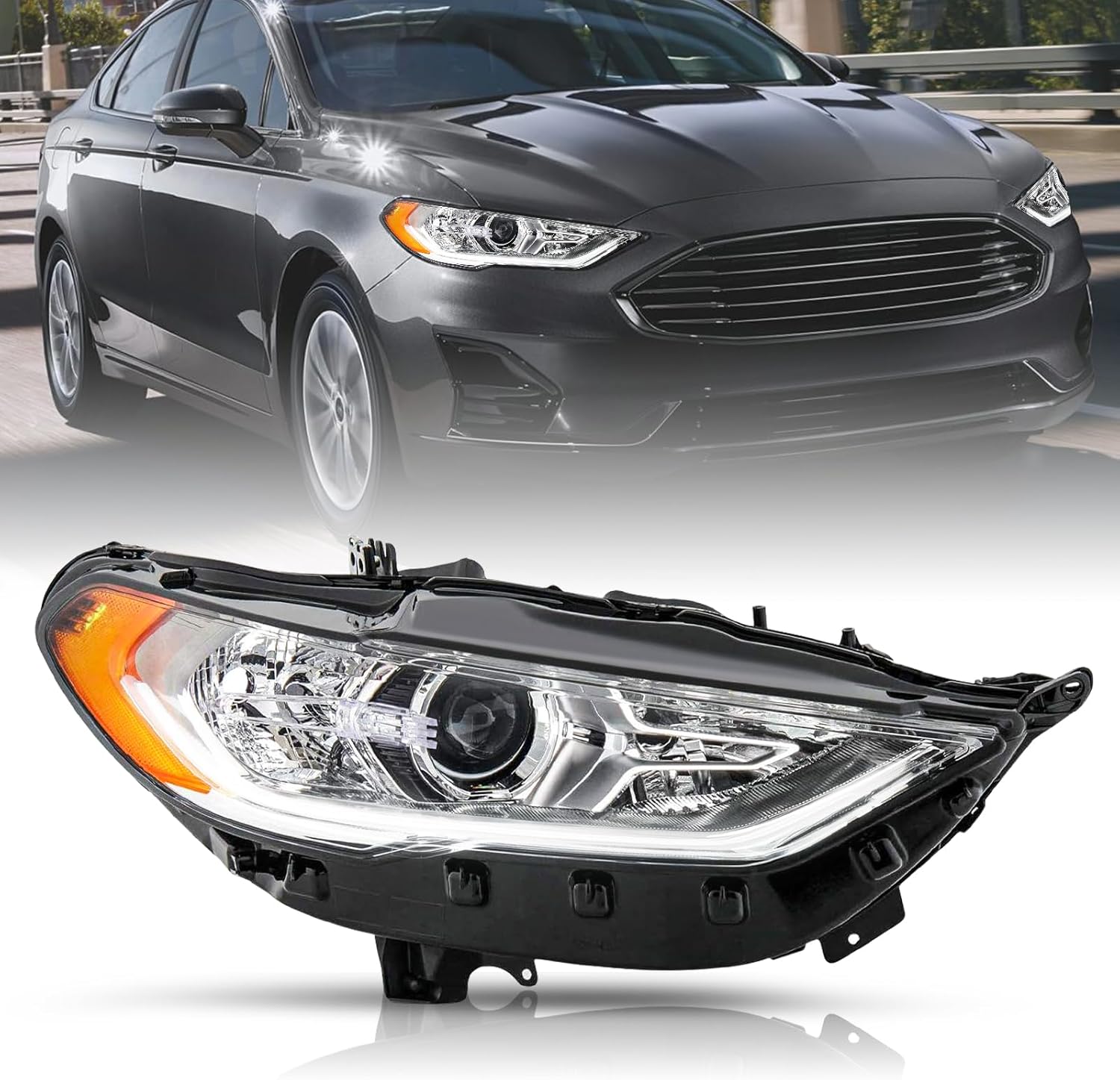 Amazon.com: TUSDAR OEM Factory Projector Headlight Assembly with DRL ...