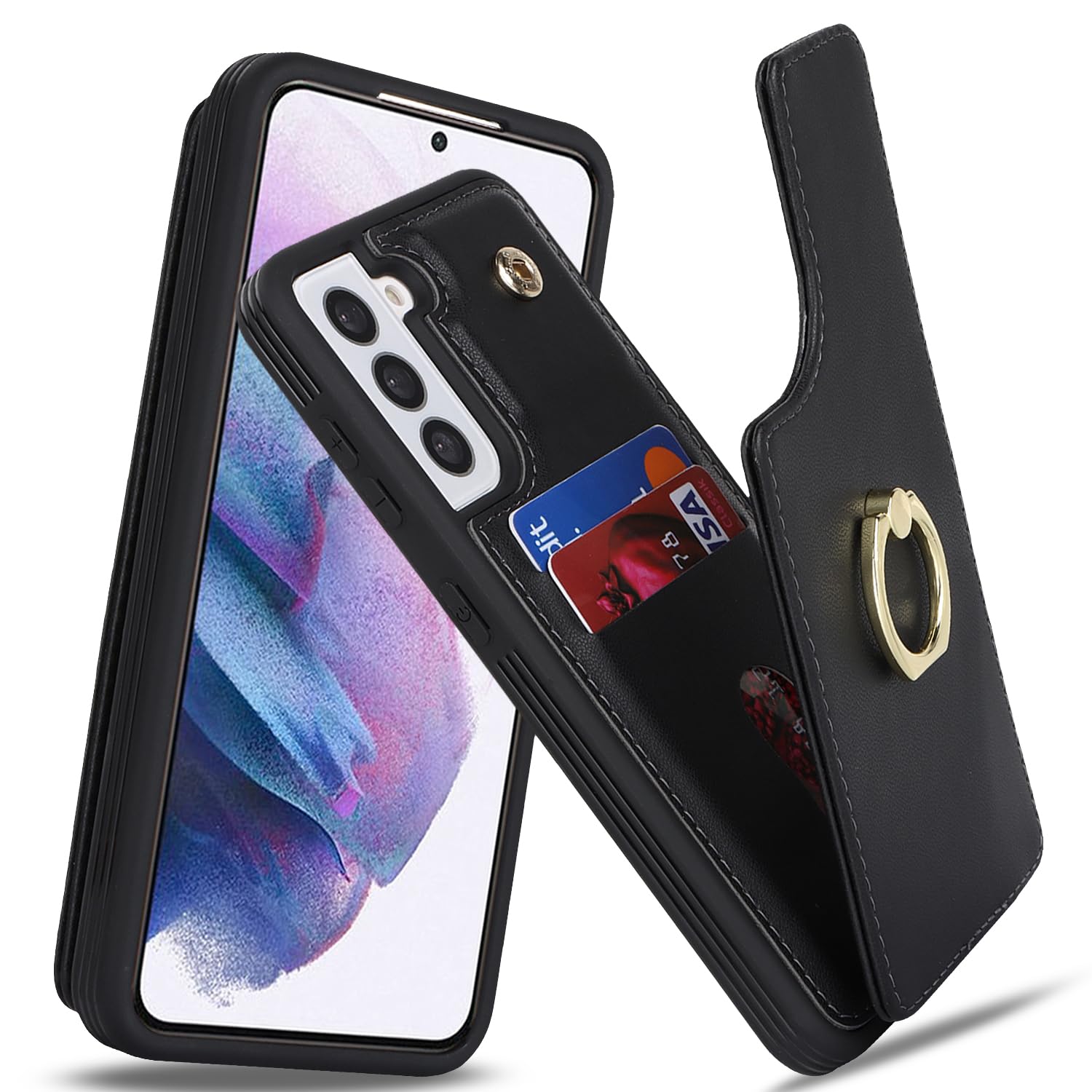 Amazon.com: Lipvina for Samsung Galaxy S21 5G Case with Card Holder,Galaxy S21 5G Case Wallet ...