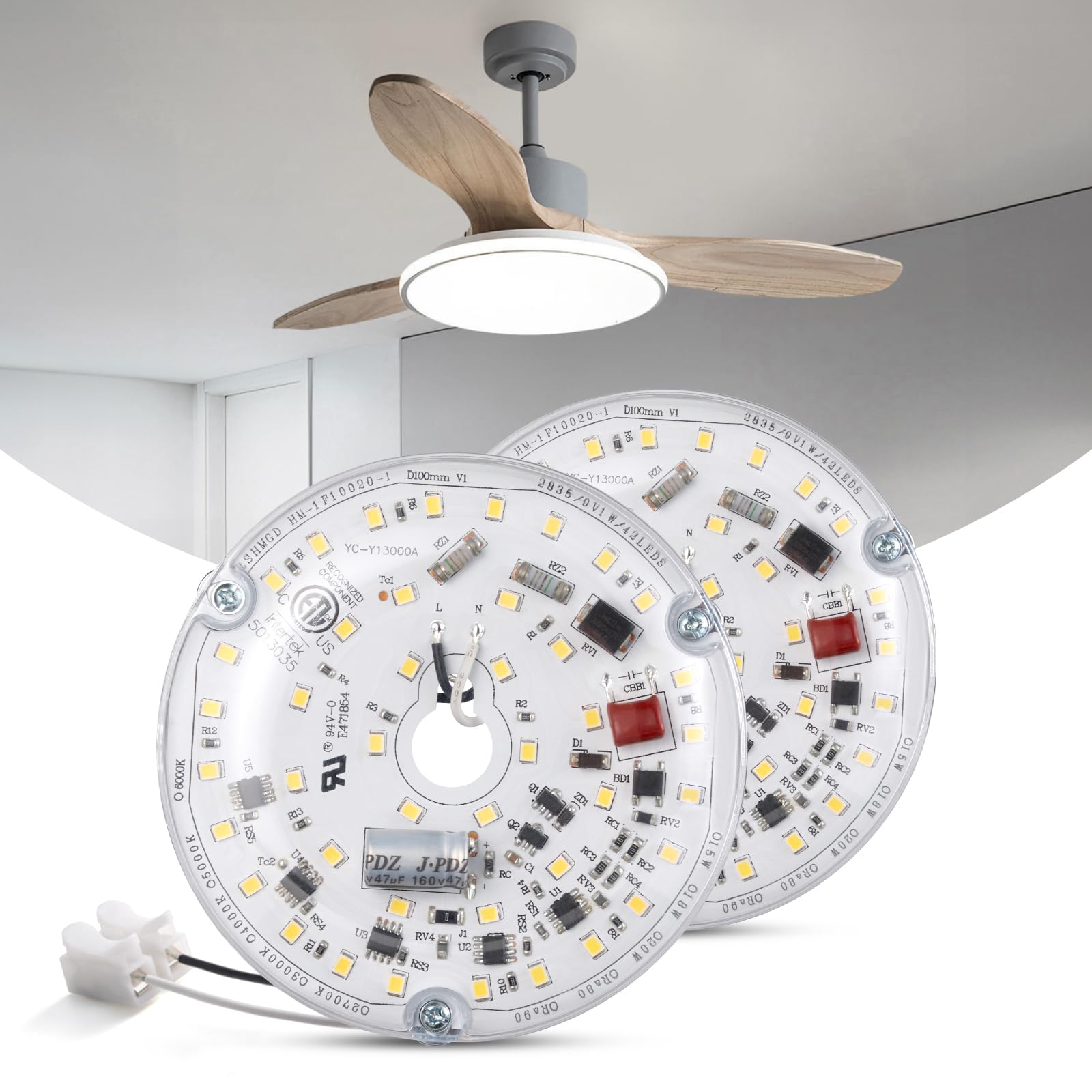 Snapklik.com : Wowatt 3.93 Ceiling Fan LED Light Replacement 5000K, 20W ...