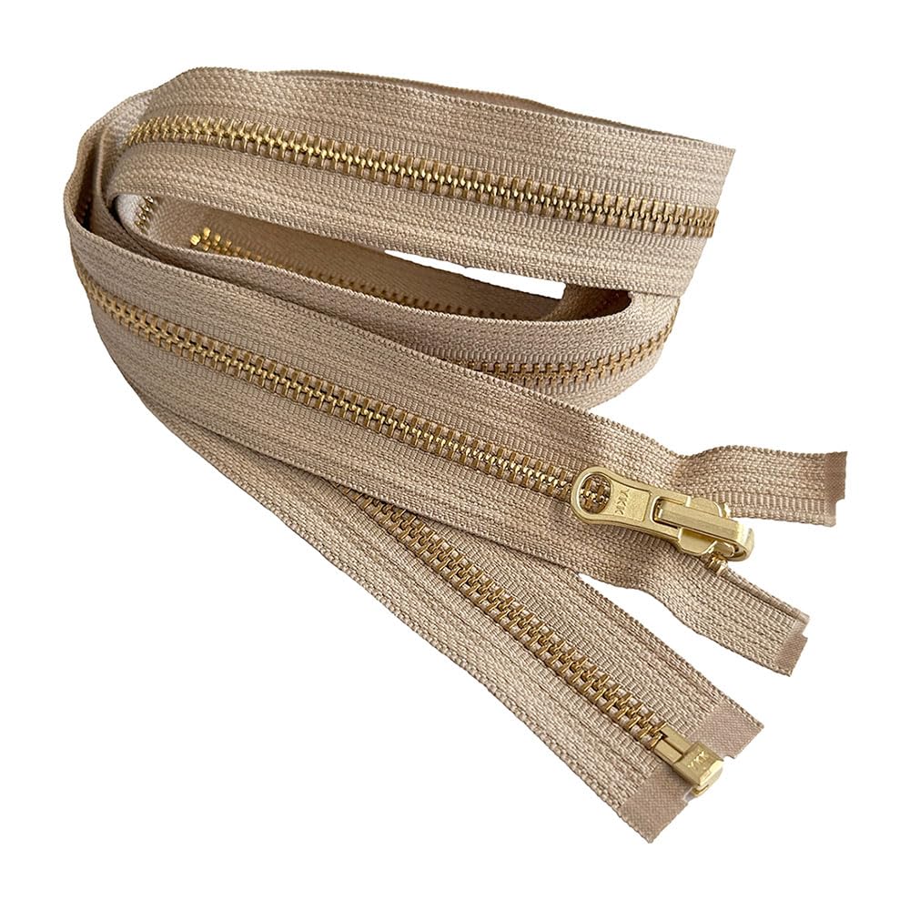 Amazon.com: YKK #5 Brass Metal Medium Weight Inside/Outside Reversible ...